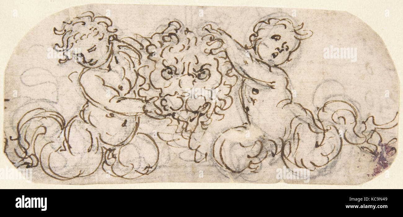 Design for a Lion's Head flanked by Satyrs, Attributed to Giovanni ...