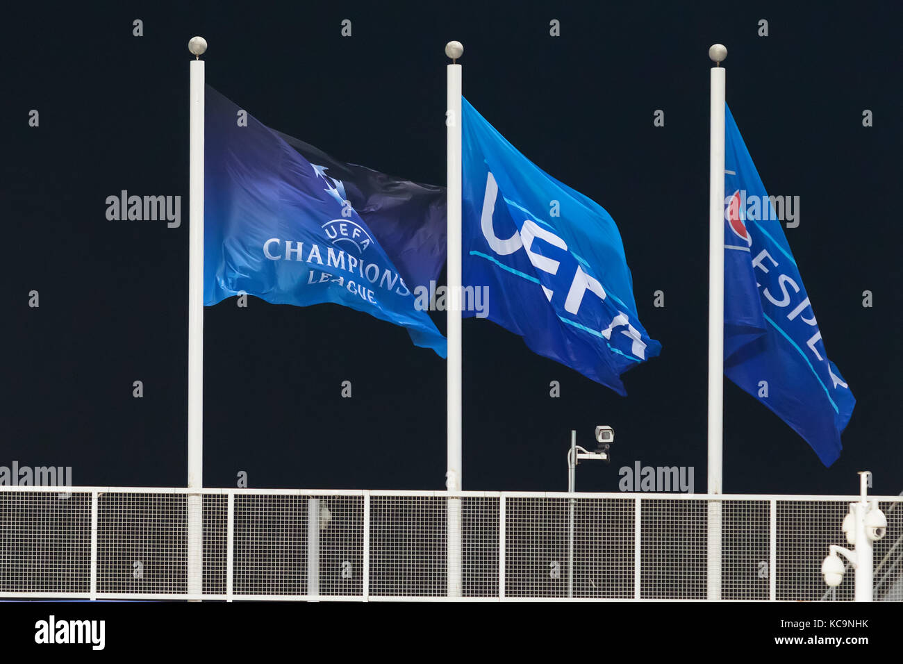 Champions league flag hi-res stock photography and images - Alamy