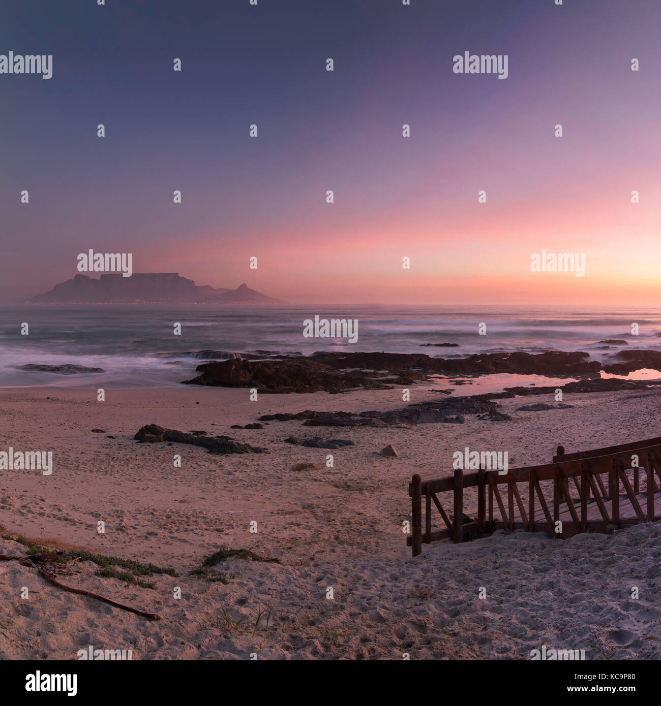 View of Table Mountain from Bloubergstrand, Cape Town, Western Cape ...