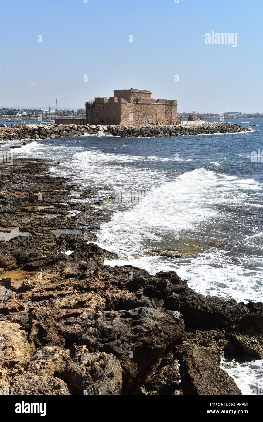 Medieval Paphos (Pafos) Castle dominates the city's harbour on the ...