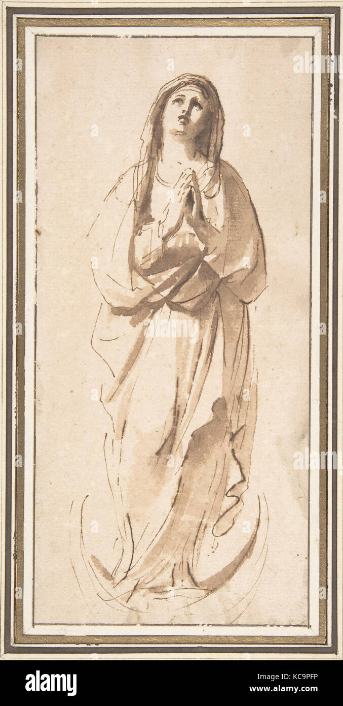 The Virgin Immaculate, ca. 1656, Pen and brown ink, brush and light ...