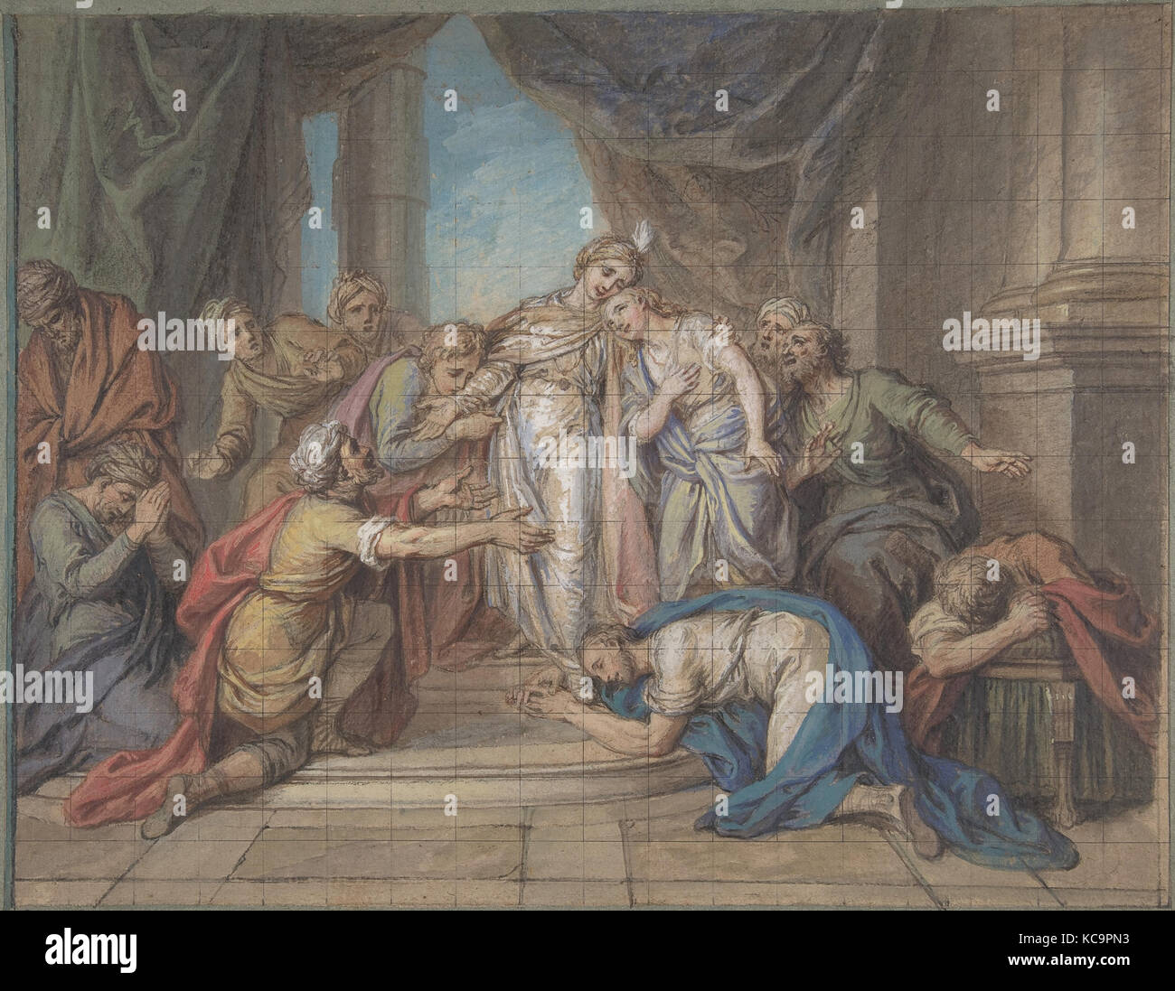 Joseph Recognized by his Brothers, Charles Antoine Coypel, 18th century ...