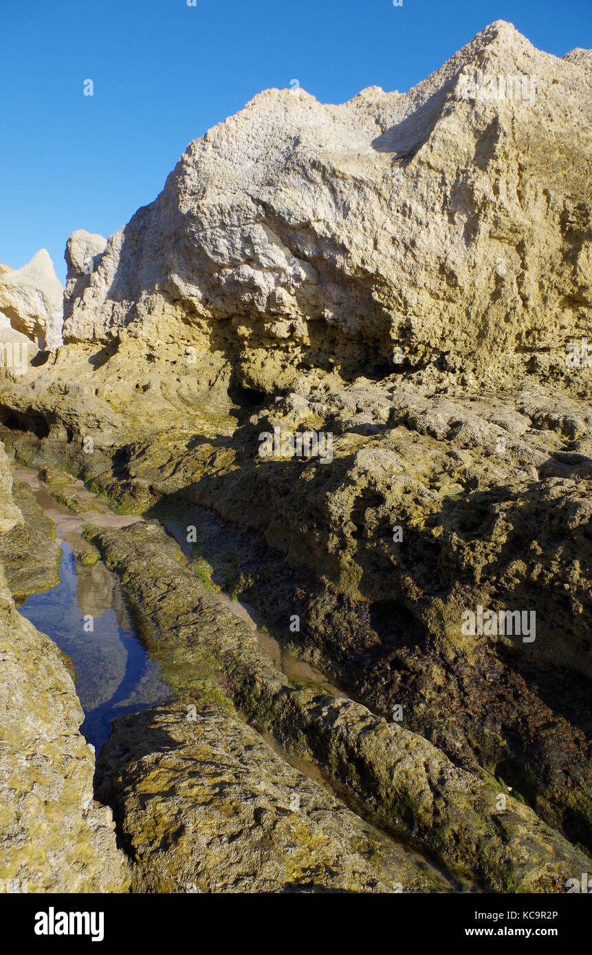 Gale beach in Albufeira. Algarve, Portugal Stock Photo - Alamy