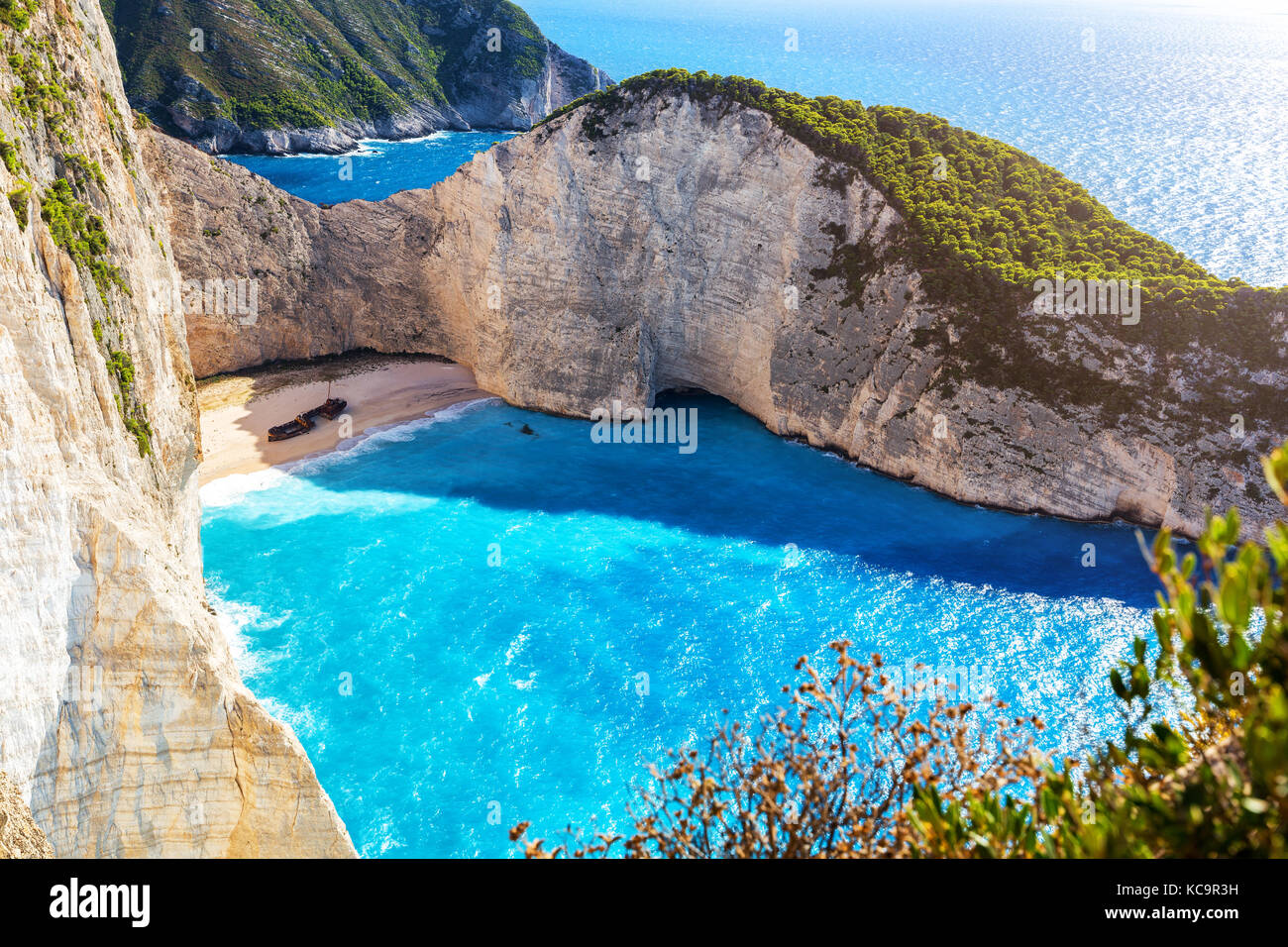 Most beautiful beach in the world, shipwreck beach Zakynthos, Greece ...