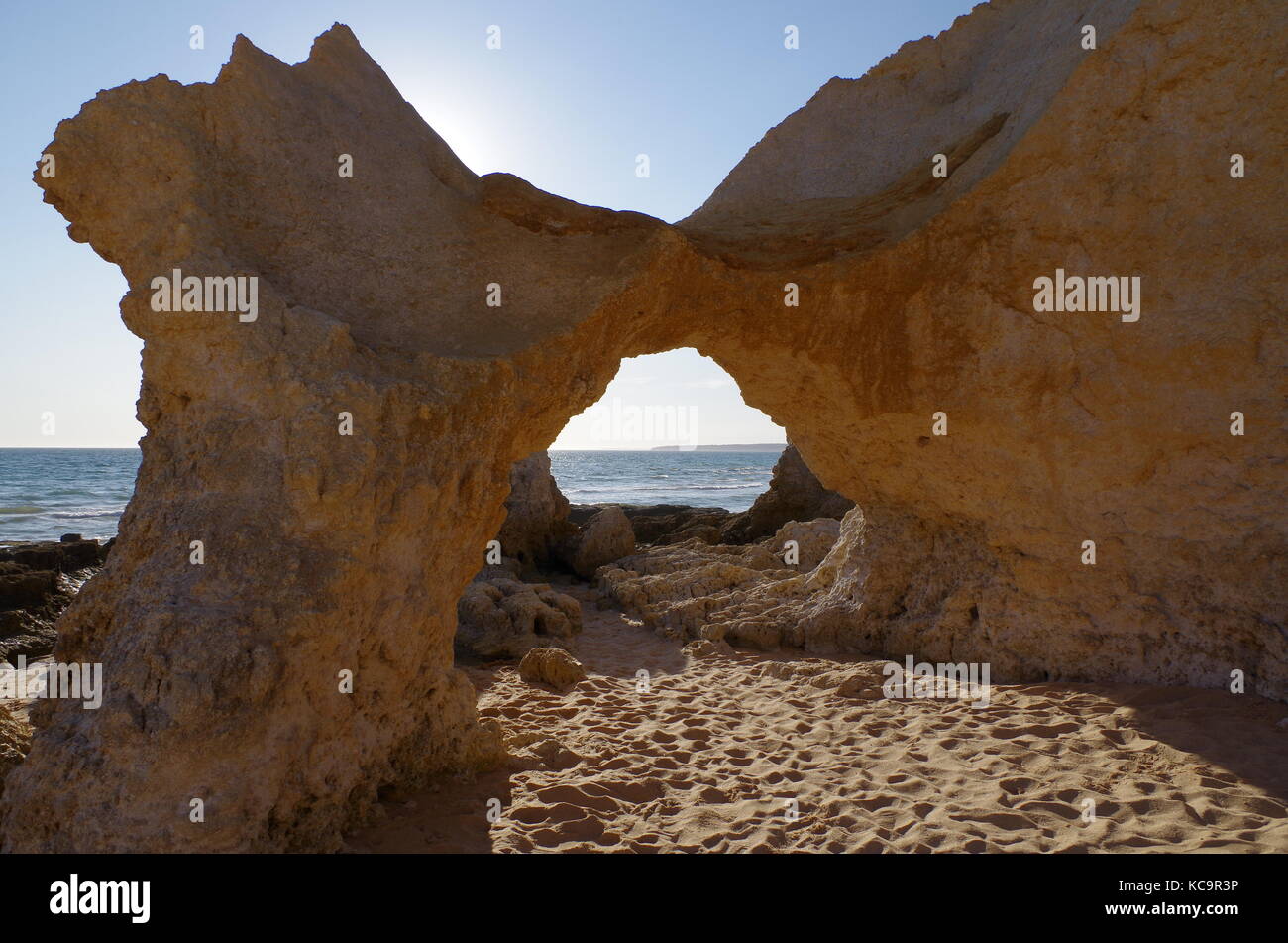 Gale beach in Albufeira. Algarve, Portugal Stock Photo - Alamy