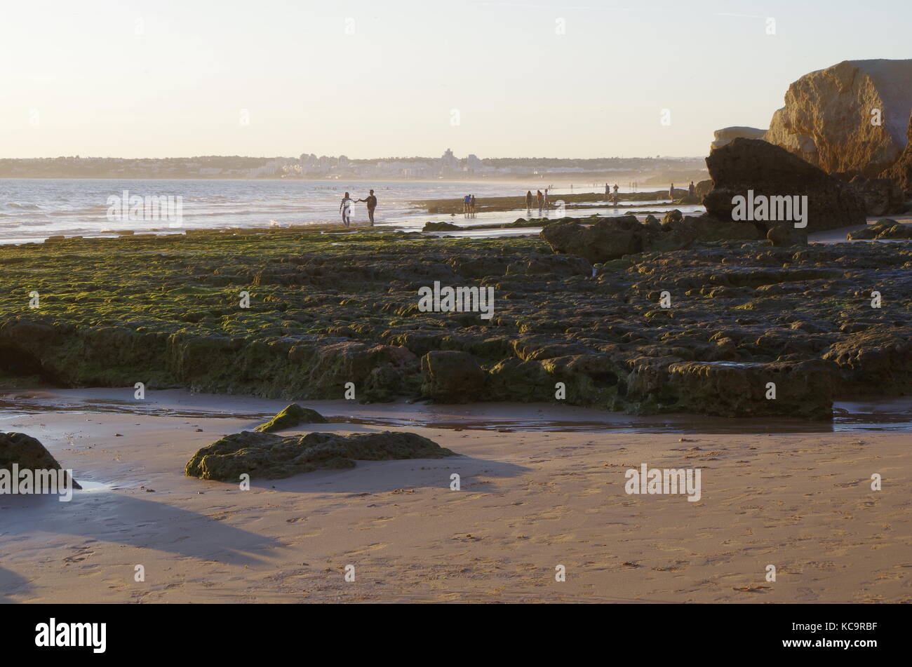 Gale beach during afternoon. Algarve, Portugal Stock Photo - Alamy