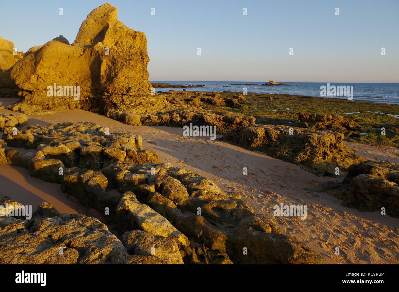 Gale beach in Albufeira. Algarve, Portugal Stock Photo - Alamy