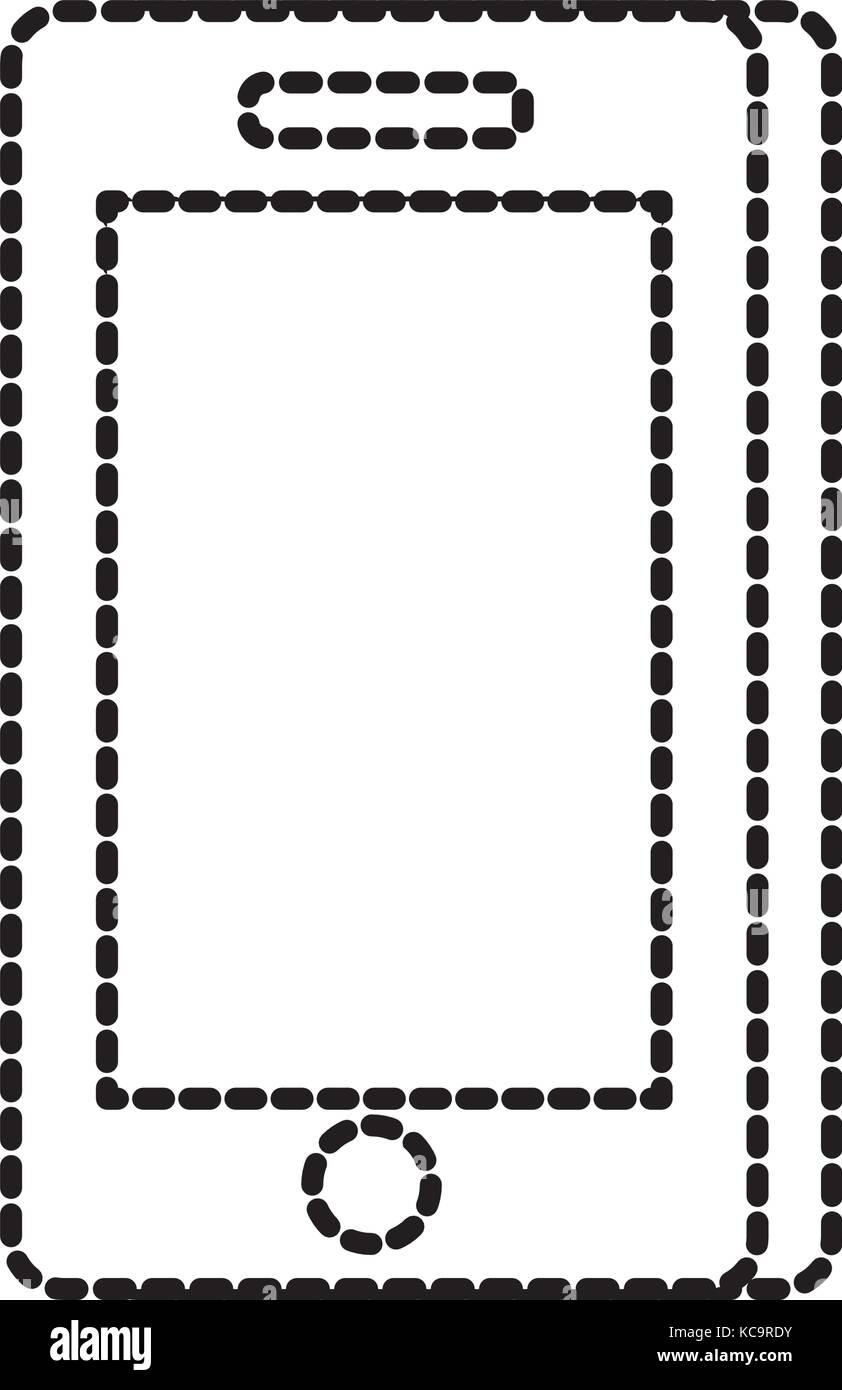 dotted shape smartphone technology communication to call and talk Stock ...