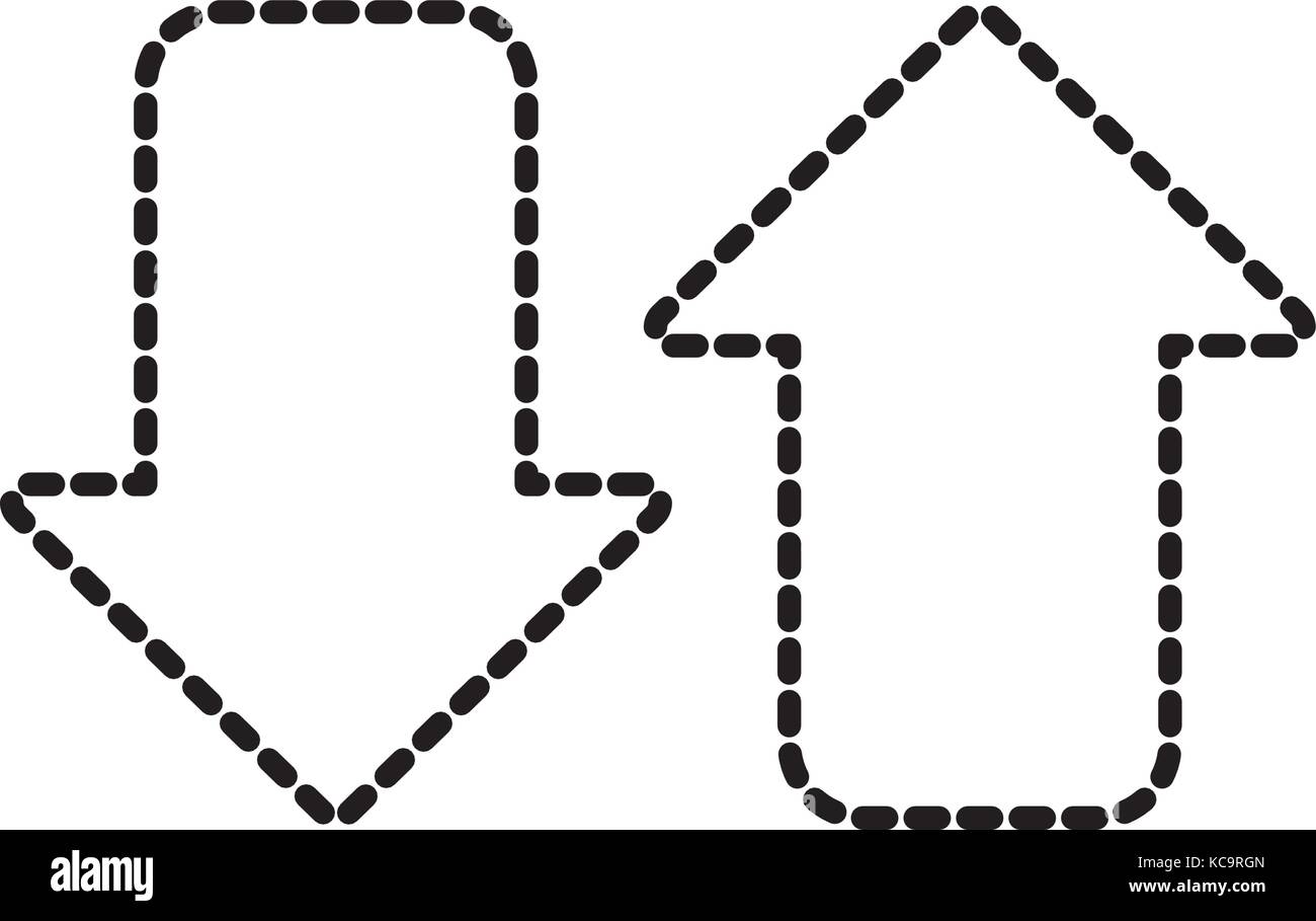 dotted shape arrows to loading digital data connection Stock Vector ...