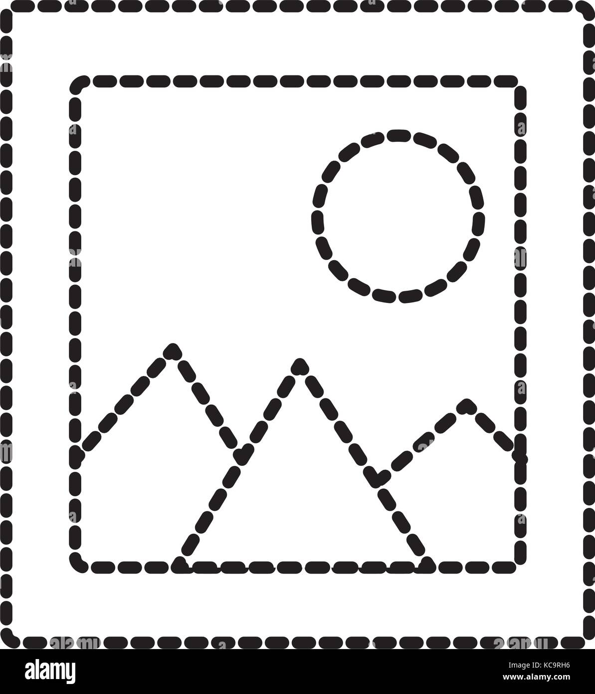 dotted shape frame picture image art design Stock Vector Image & Art ...