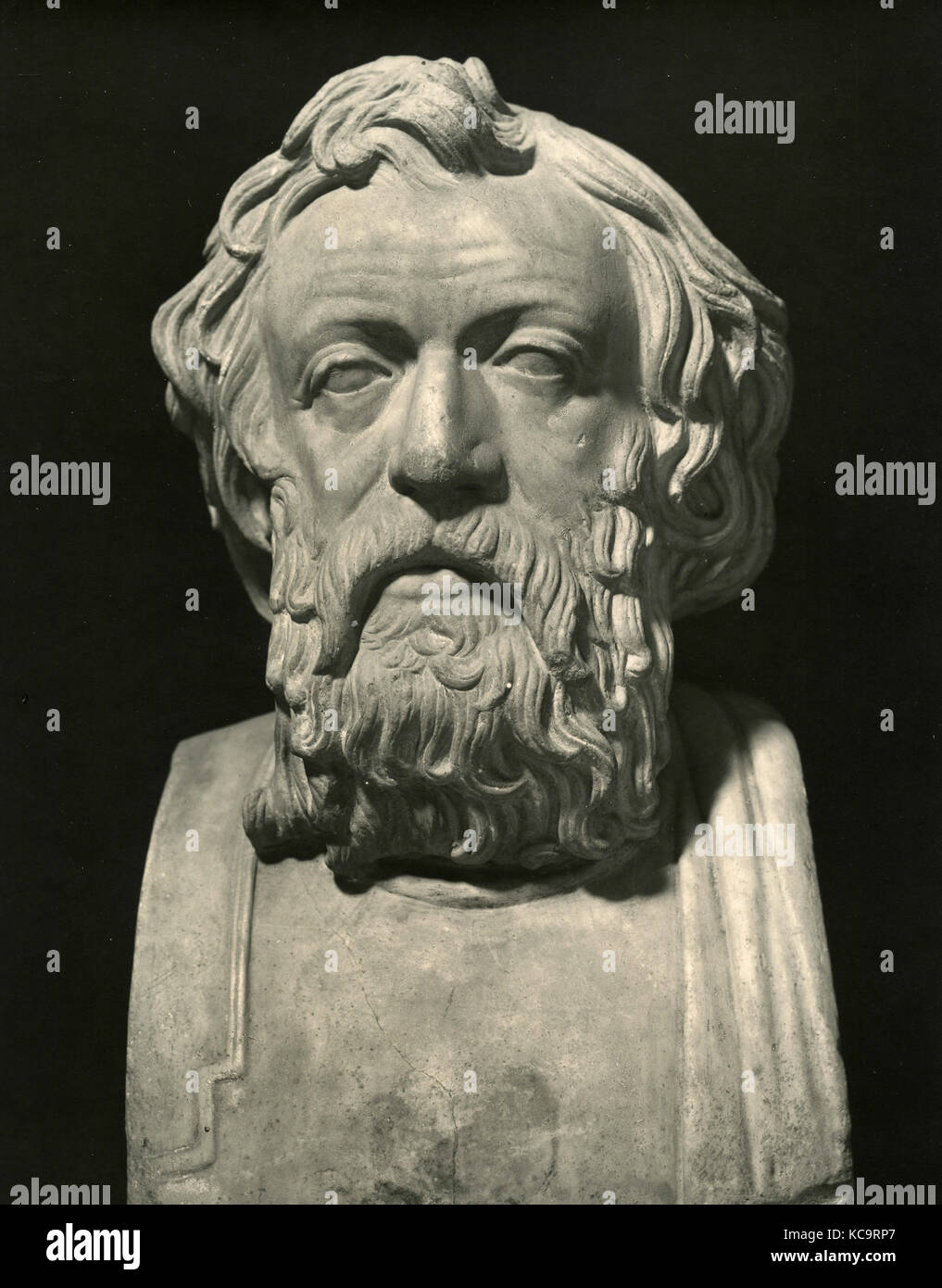 Lycurgus, marble head Stock Photo - Alamy