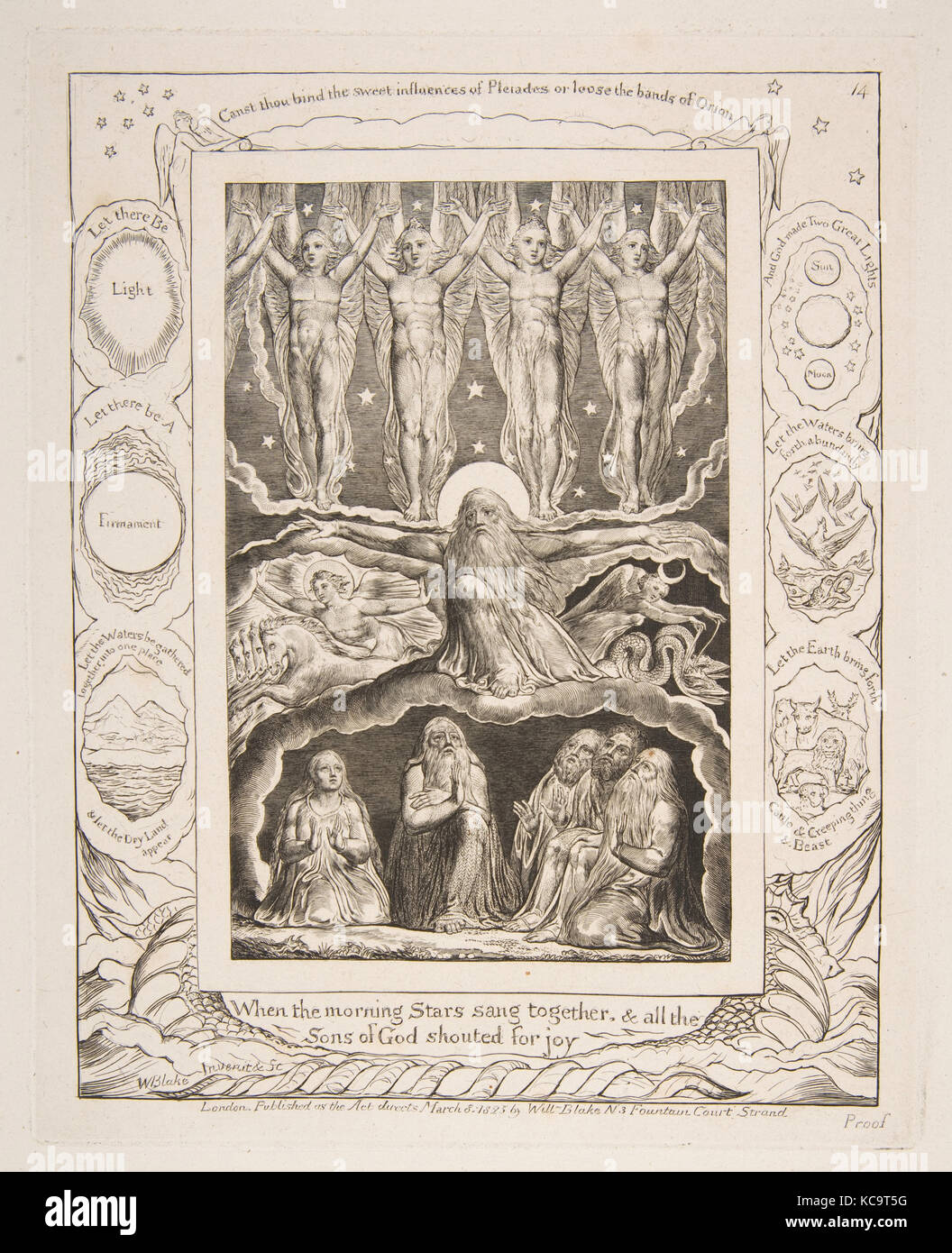 The Creation, from Illustrations of the Book of Job, William Blake ...