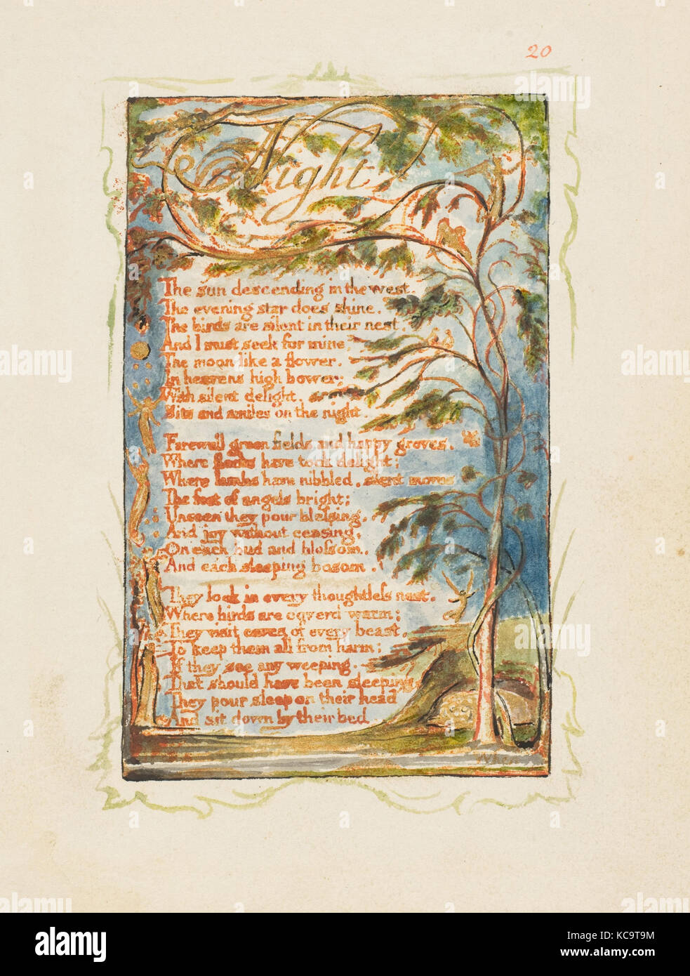 Songs of Innocence and of Experience: Night, William Blake, ca. 1825 ...