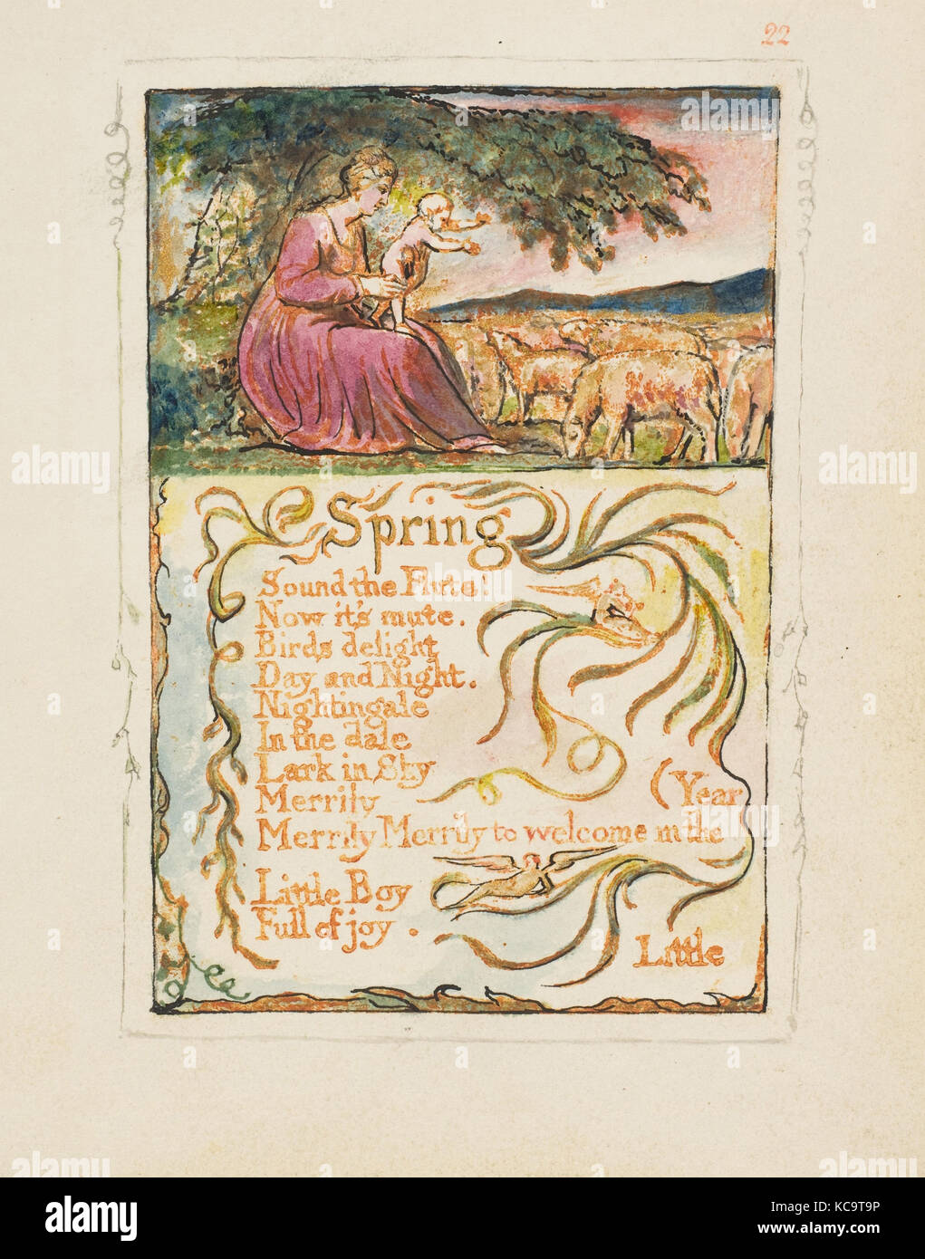 Songs of Innocence and of Experience: Spring, William Blake, ca. 1825 ...