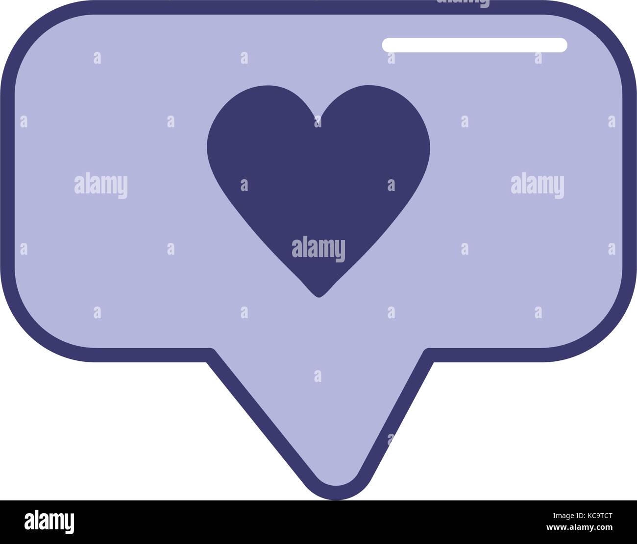 chat bubble with heart design inside Stock Vector Image & Art - Alamy