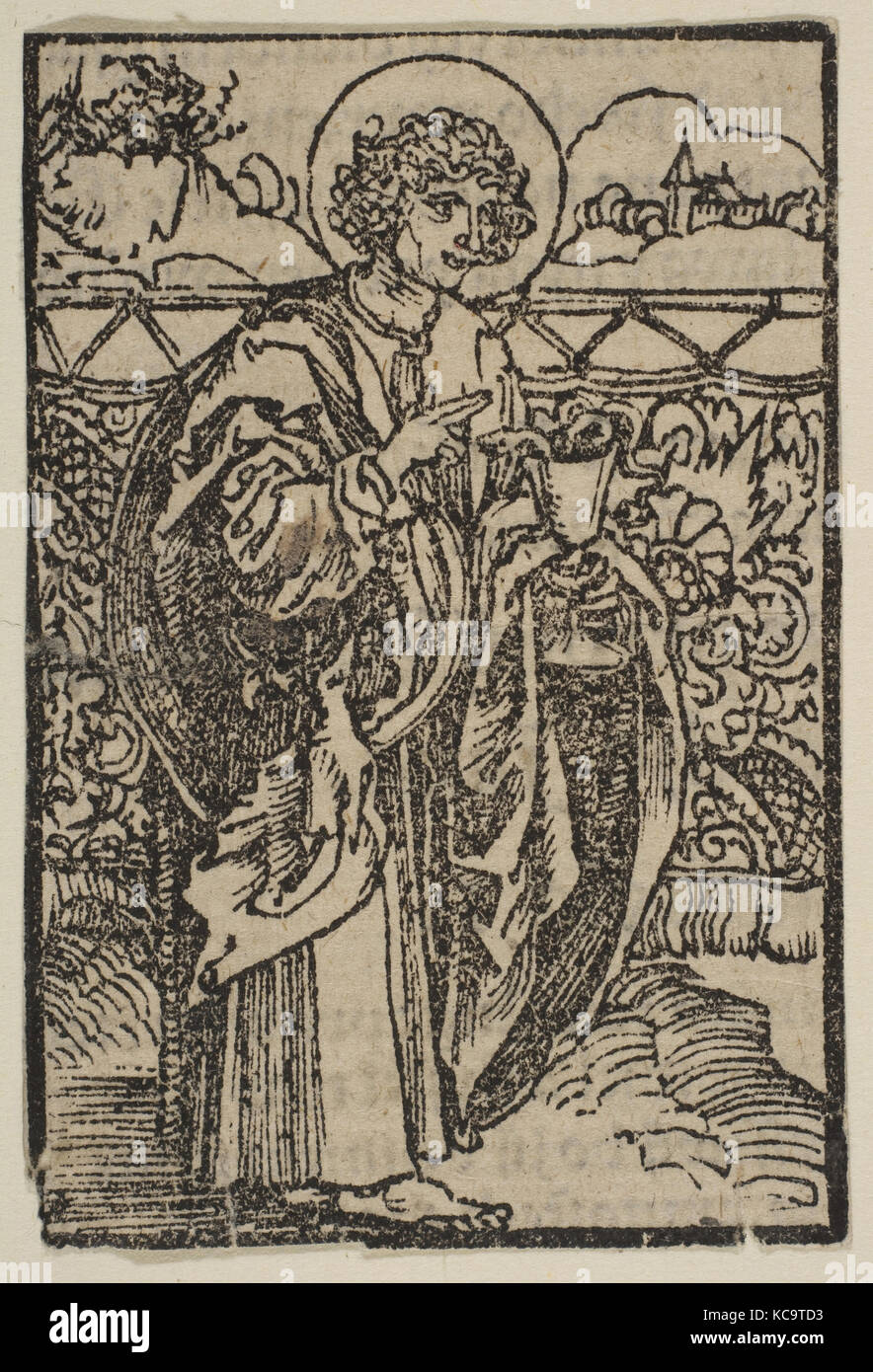 Saint John, n.d., Woodcut, sheet: 2 3/8 x 1 5/8 in. (6.1 x 4.1 cm ...