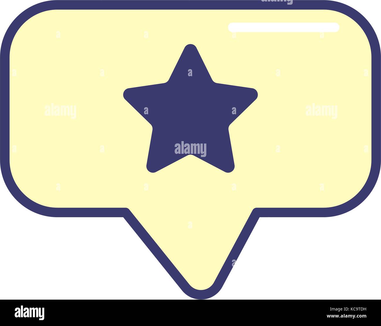 chat bubble with star design inside Stock Vector Image & Art - Alamy