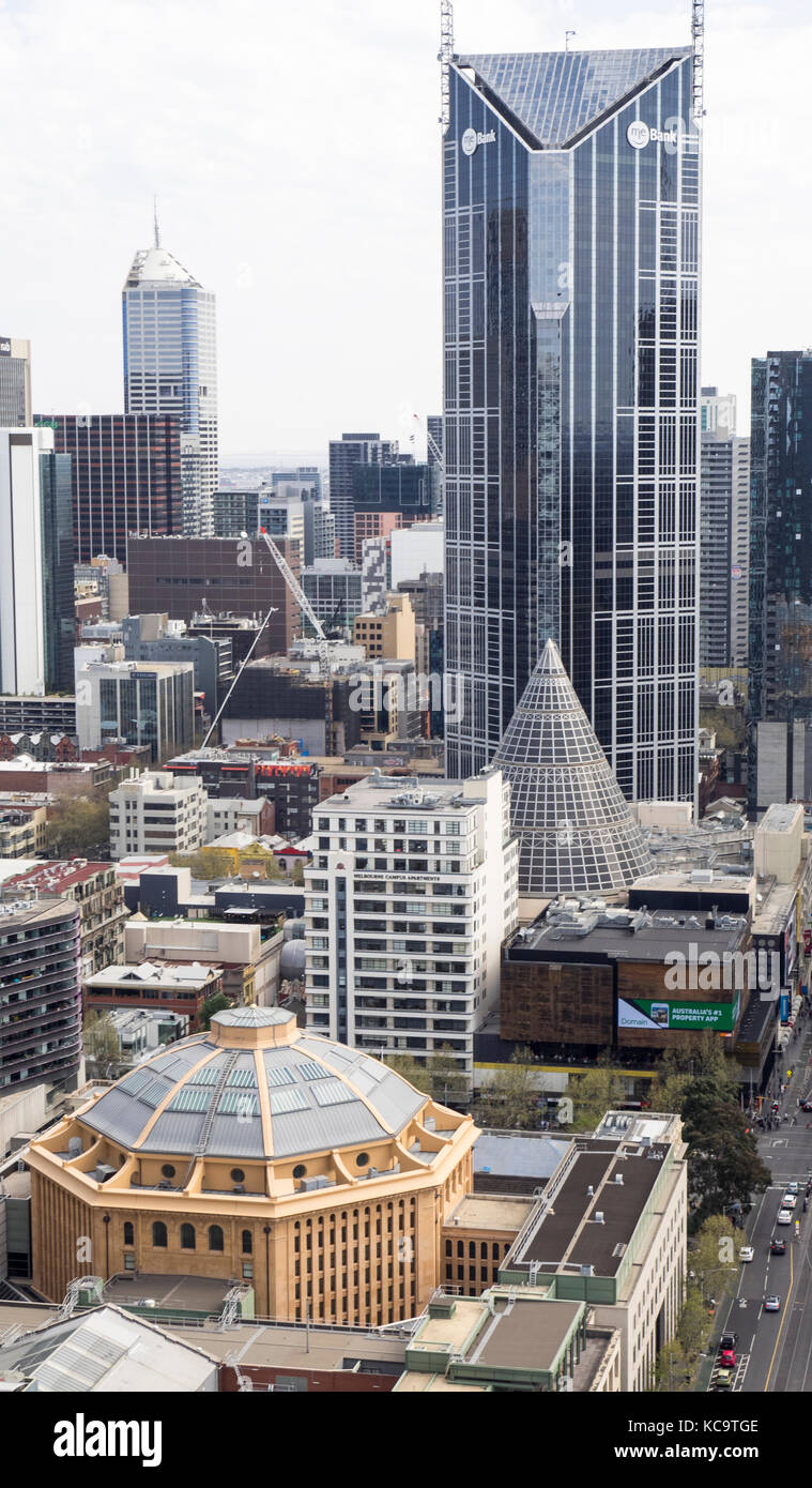 High rise towers in the Central Business District of city of Melbourne ...