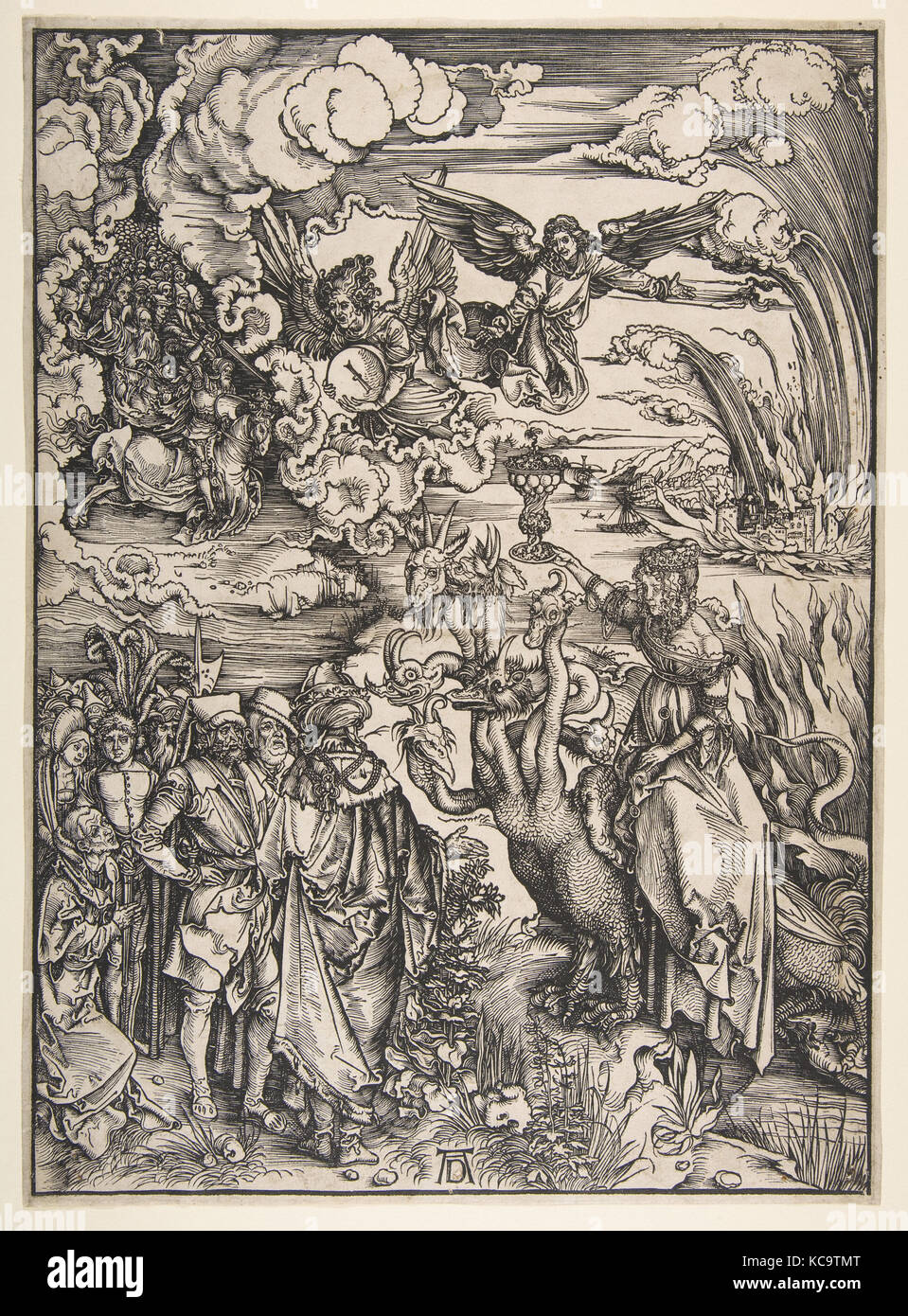 The Whore of Babylon, from The Apocalypse, Albrecht Dürer, 1498 Stock ...