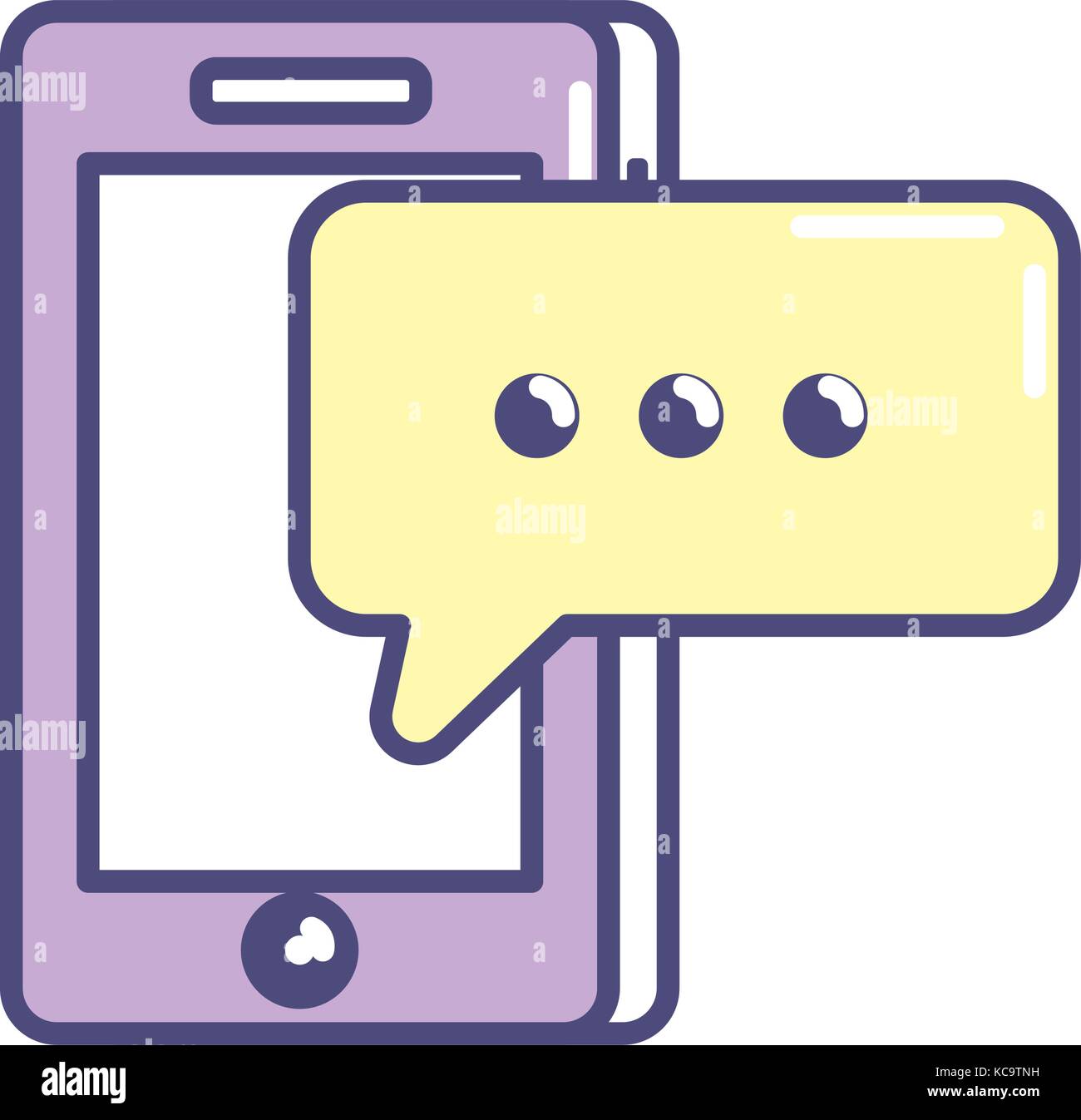 smartphone technology with chat bubble text Stock Vector Image & Art ...
