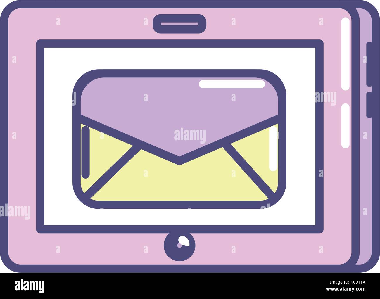tablet technology with e-mail message Stock Vector Image & Art - Alamy