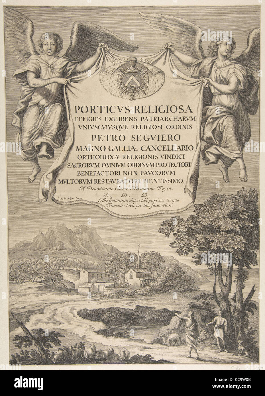 Title Page for Porticus Religiosa, Attributed to Nicolas Pitau, n.d ...
