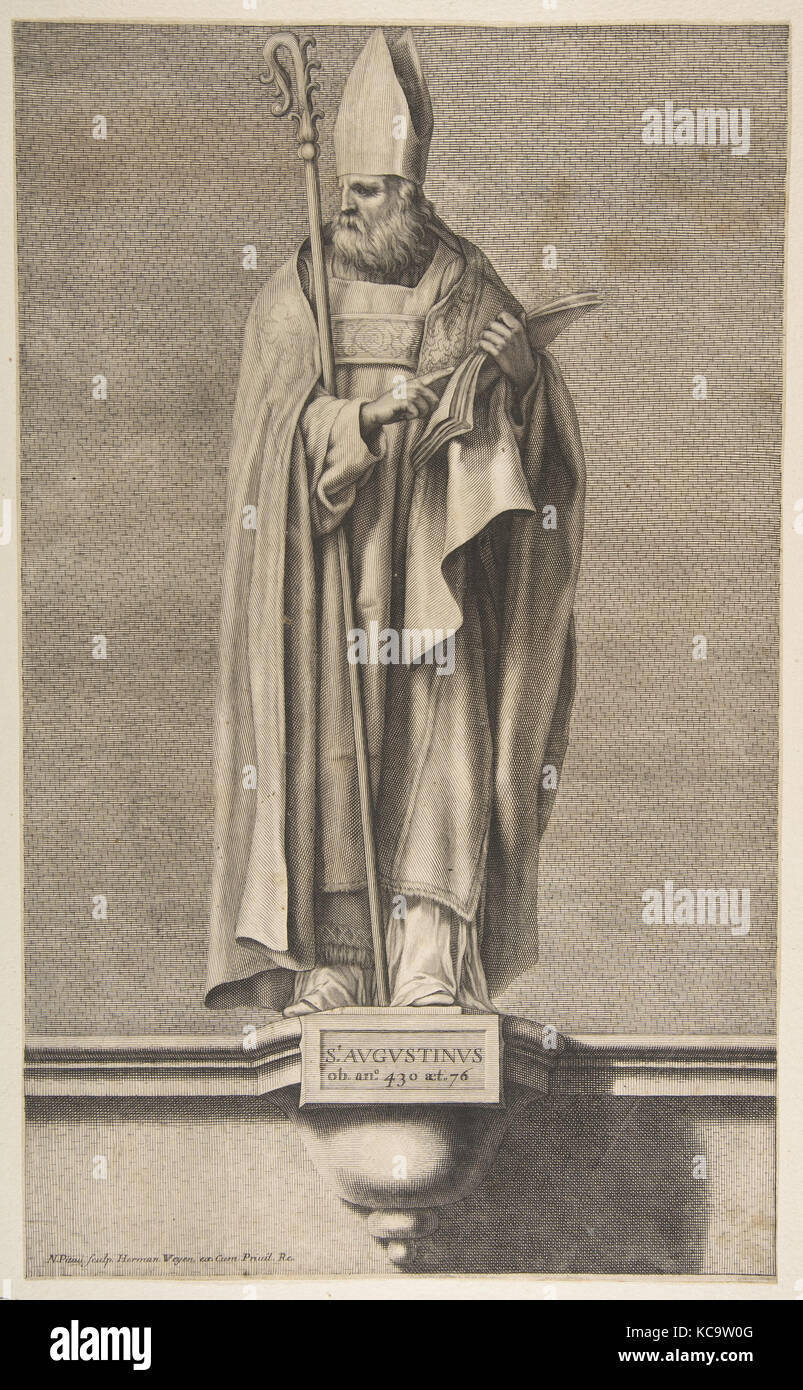 St. Augustine, n.d., Engraving with etching, sheet: 18 x 10 15/16 in ...