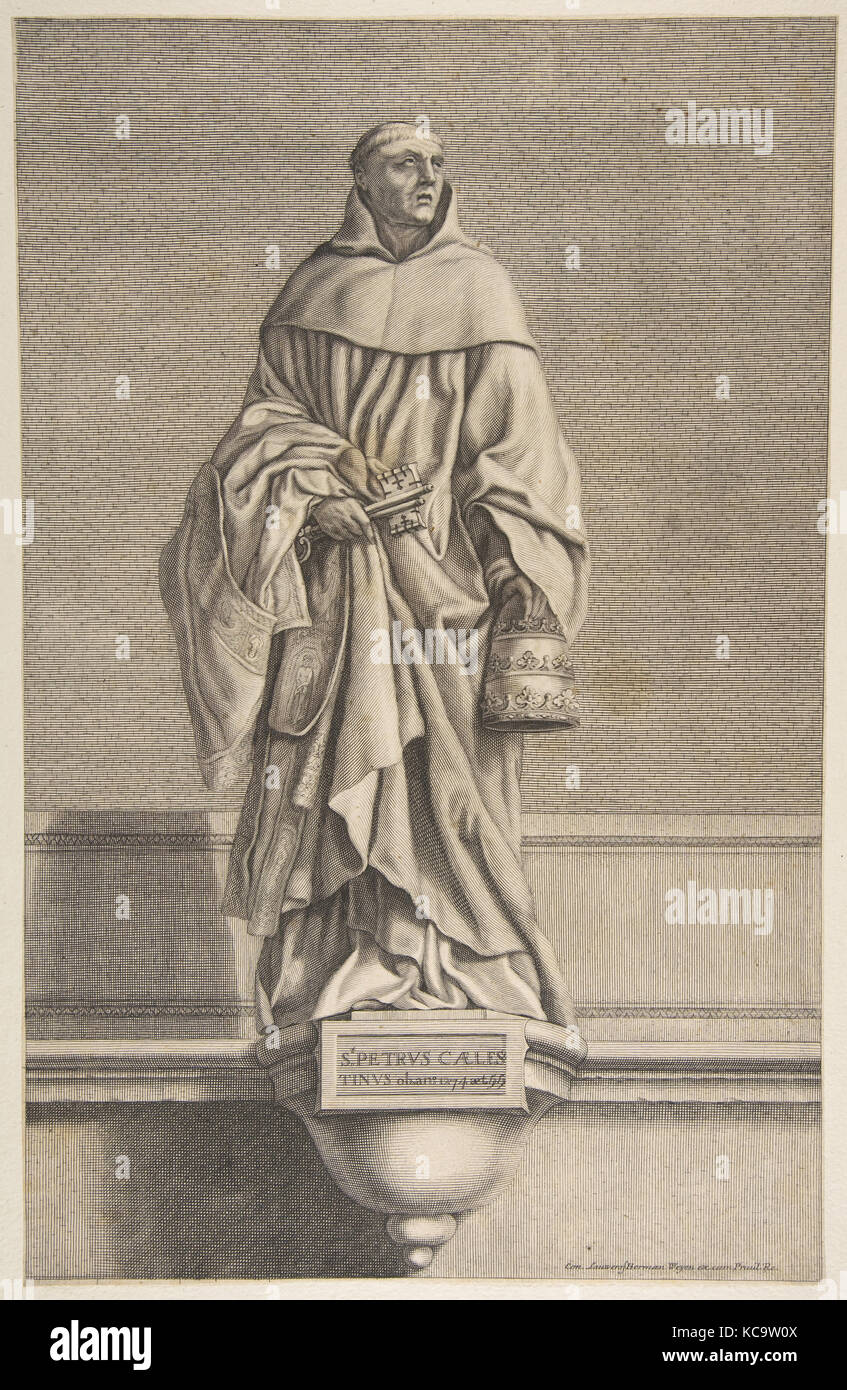 St. Peter Celestine, Engraving, sheet: 17 x 10 7/8 in. (43.2 x 27.7 cm ...