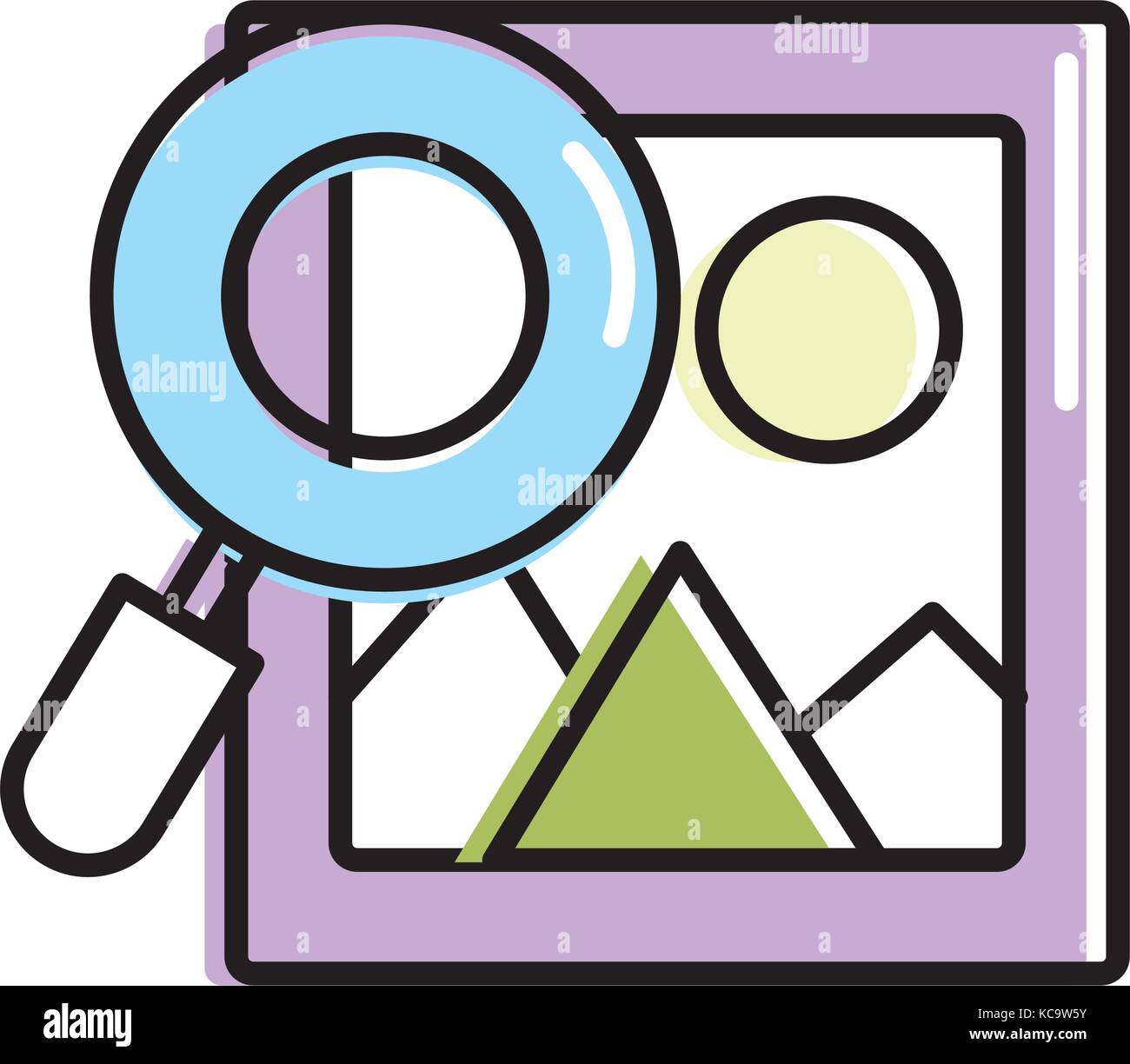 Magnifying glass decor Stock Vector Images - Alamy