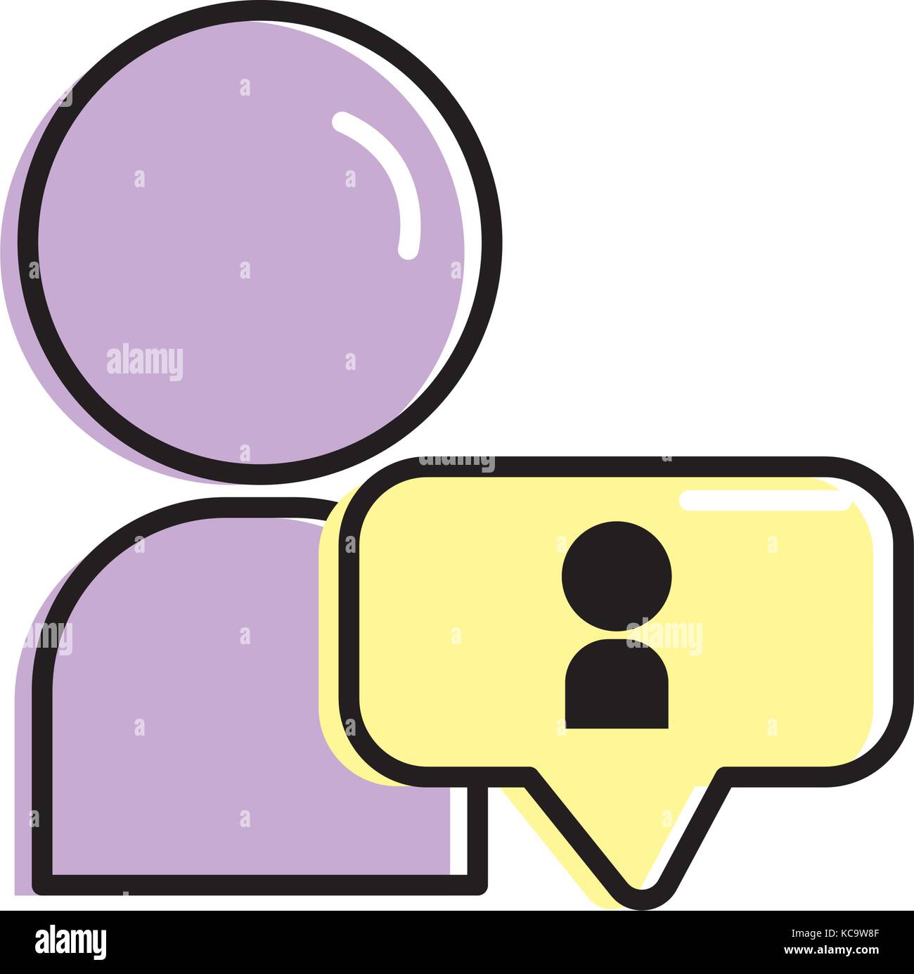 Male Avatar Chat Bubble High Resolution Stock Photography and Images ...