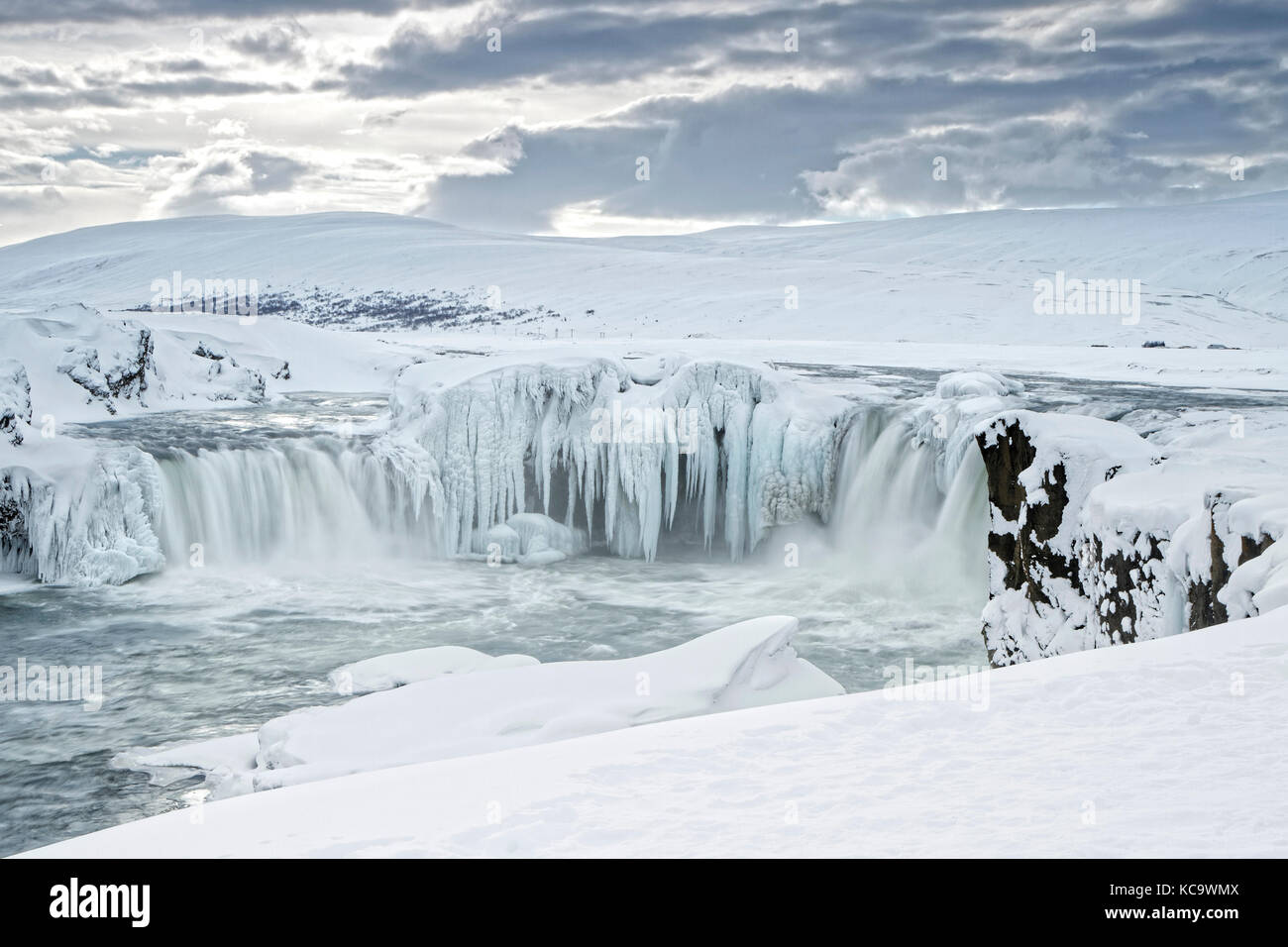 Godafoss In Winter Godafoss Is One Of The Most Spectacular Waterfalls