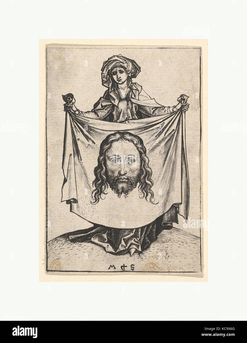 St. Veronica, 15th century, Engraving, Prints, Martin Schongauer ...