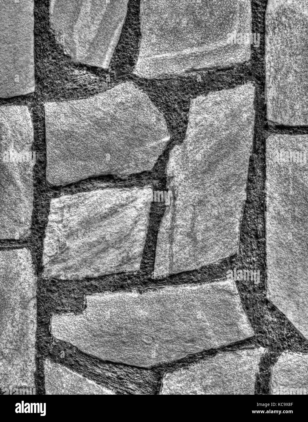 Stylish stone wall background in black and white Stock Photo - Alamy