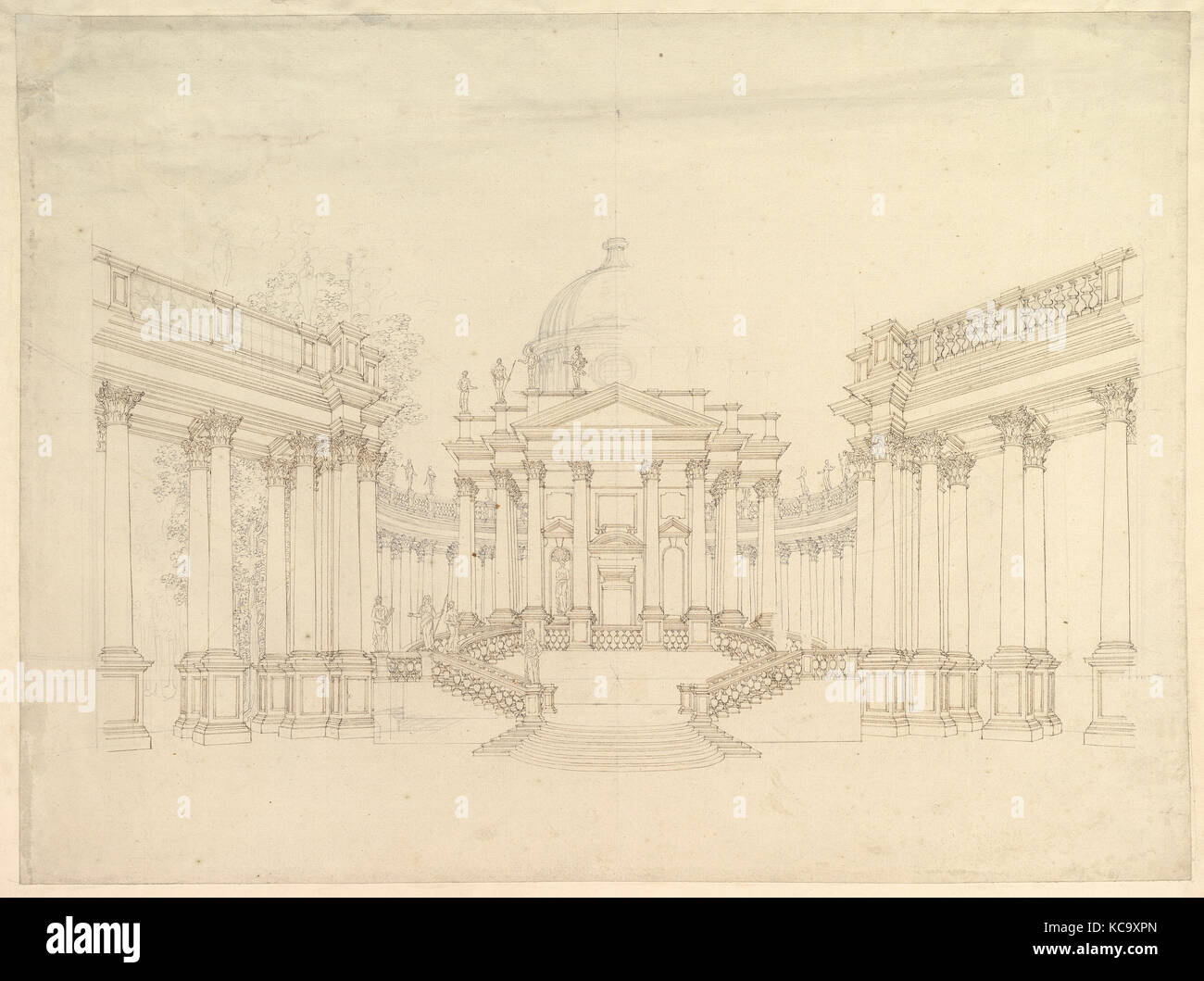 Design for Stage Set: Centralized Villa with Cupola ("Villa rotunda ...
