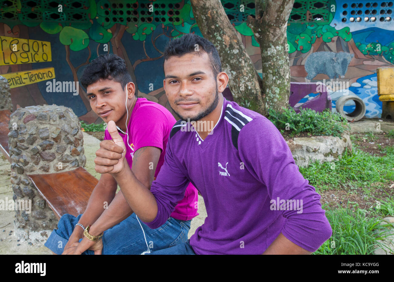 Costa Rican Local boys Stock Photo - Alamy