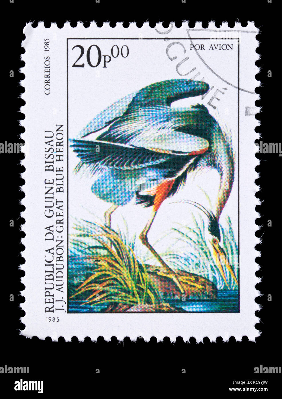 Postage stamp from Guinea Bissau depicting John James Audubon's print ...