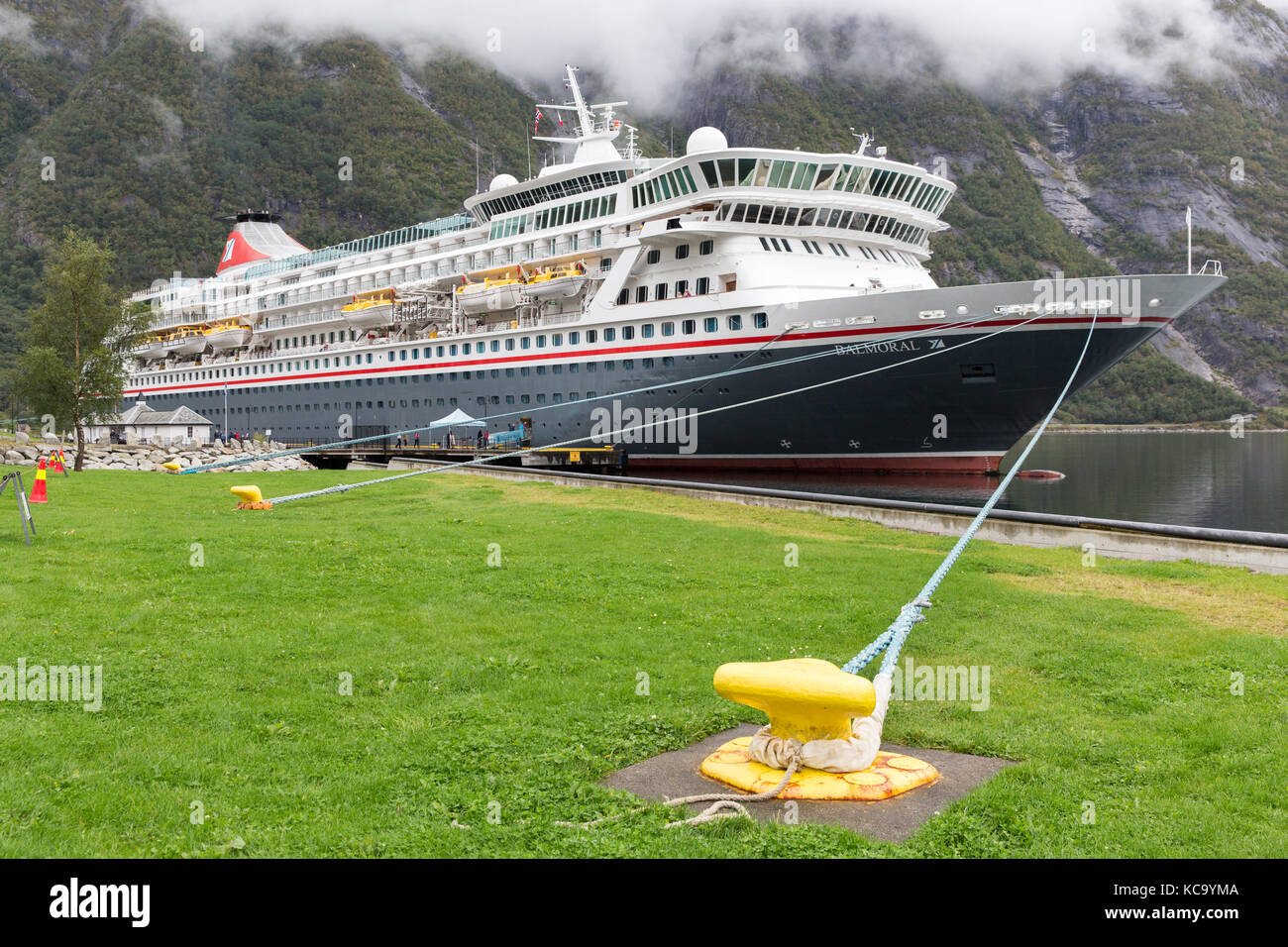 The MS Balmoral, A Fred Olsen Cruise Ship in a Norwegian Fjord Stock ...