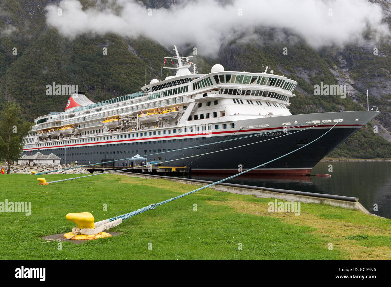 The MS Balmoral, A Fred Olsen Cruise Ship in a Norwegian Fjord Stock ...