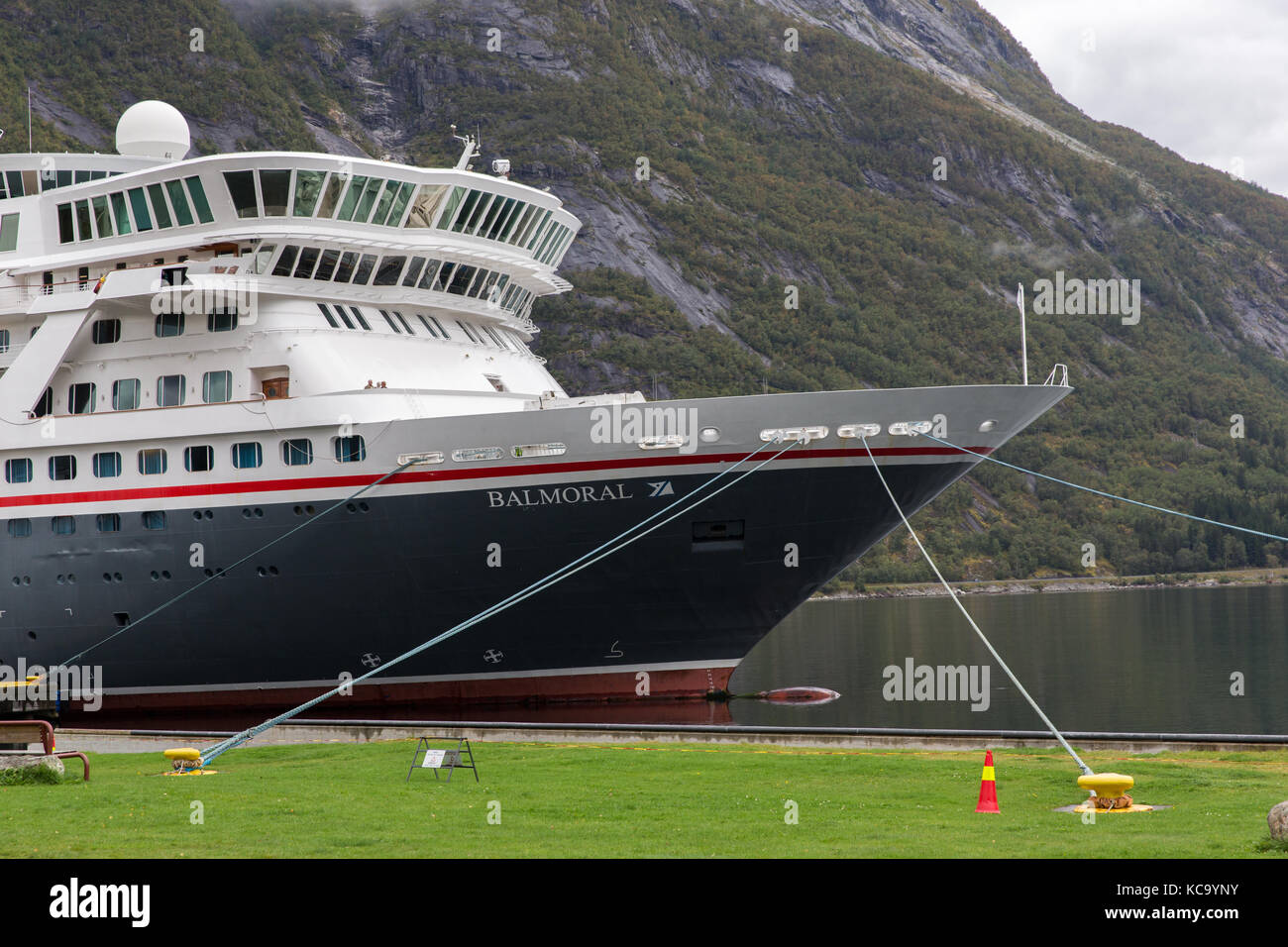 The MS Balmoral, A Fred Olsen Cruise Ship in a Norwegian Fjord Stock ...