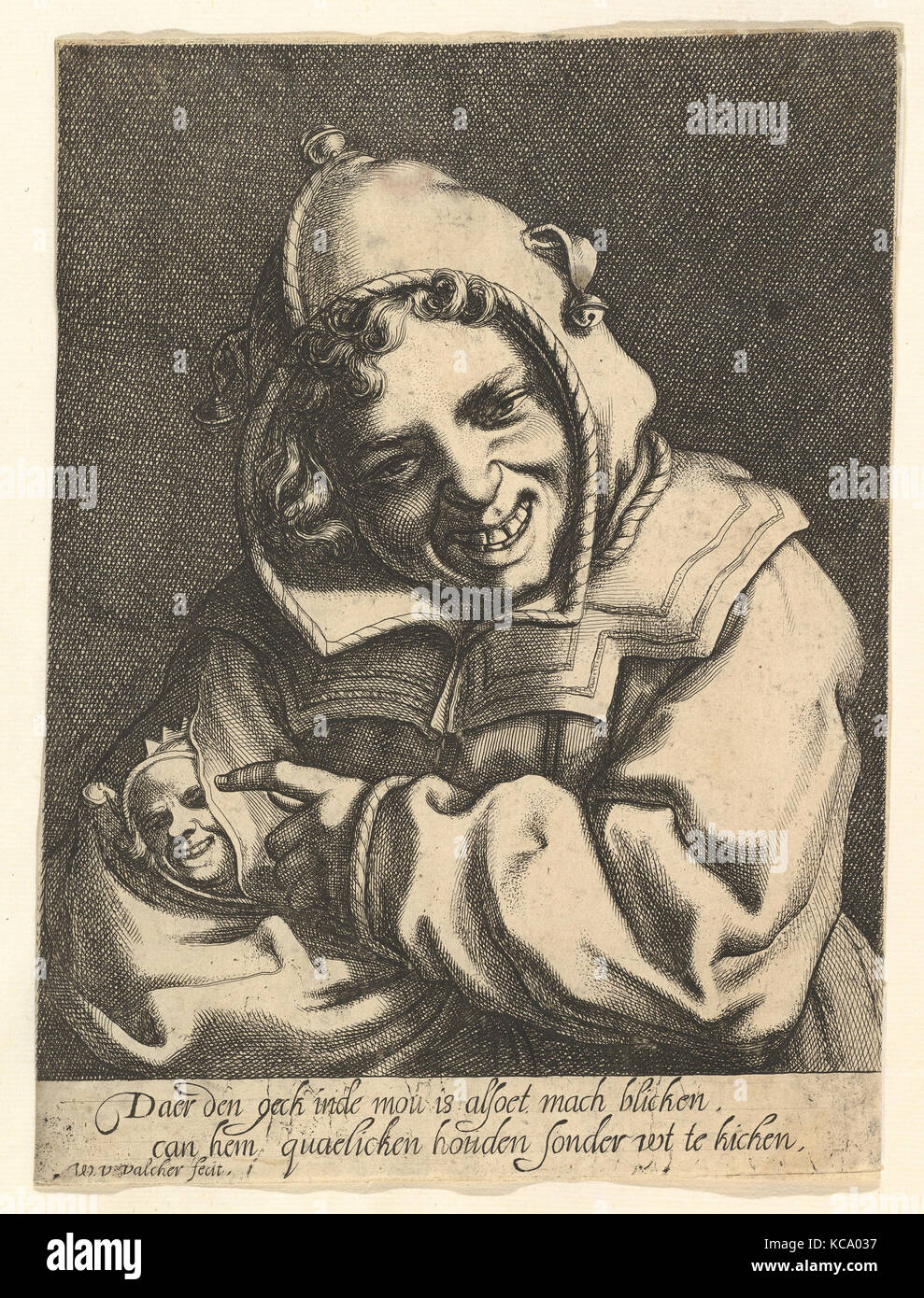 Laughing Fool, ca. 1612, Etching and engraving, sheet: 8 9/16 x 6 7/16 ...