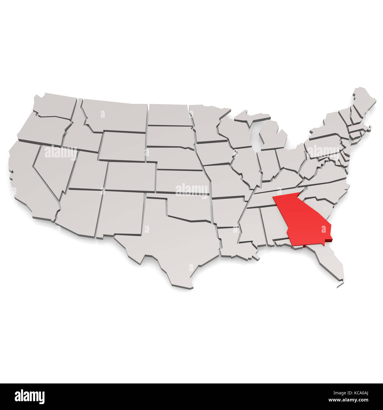 Georgia map image with hi-res rendered artwork that could be used for ...