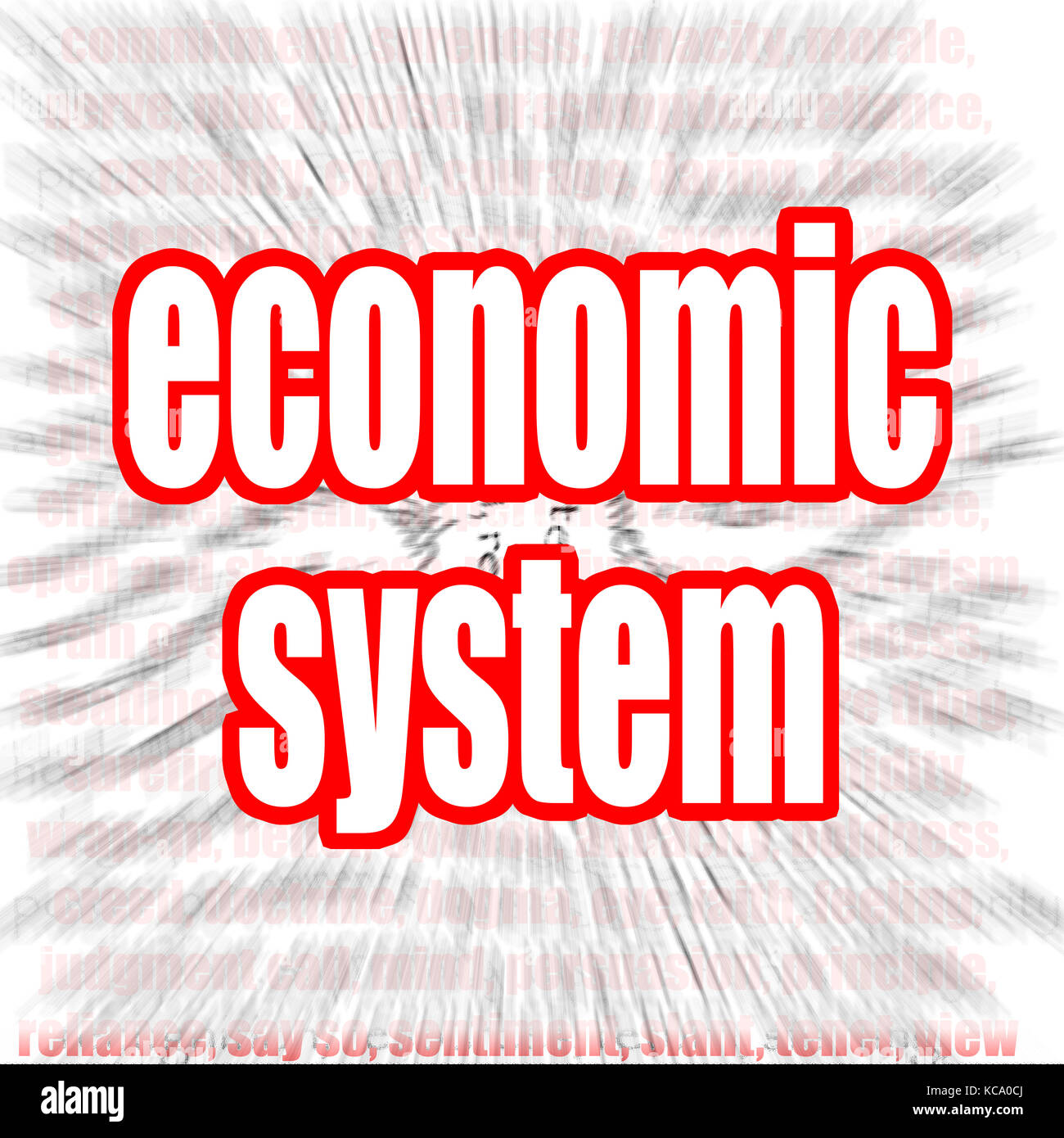 Economic system word cloud image with hi-res rendered artwork that ...