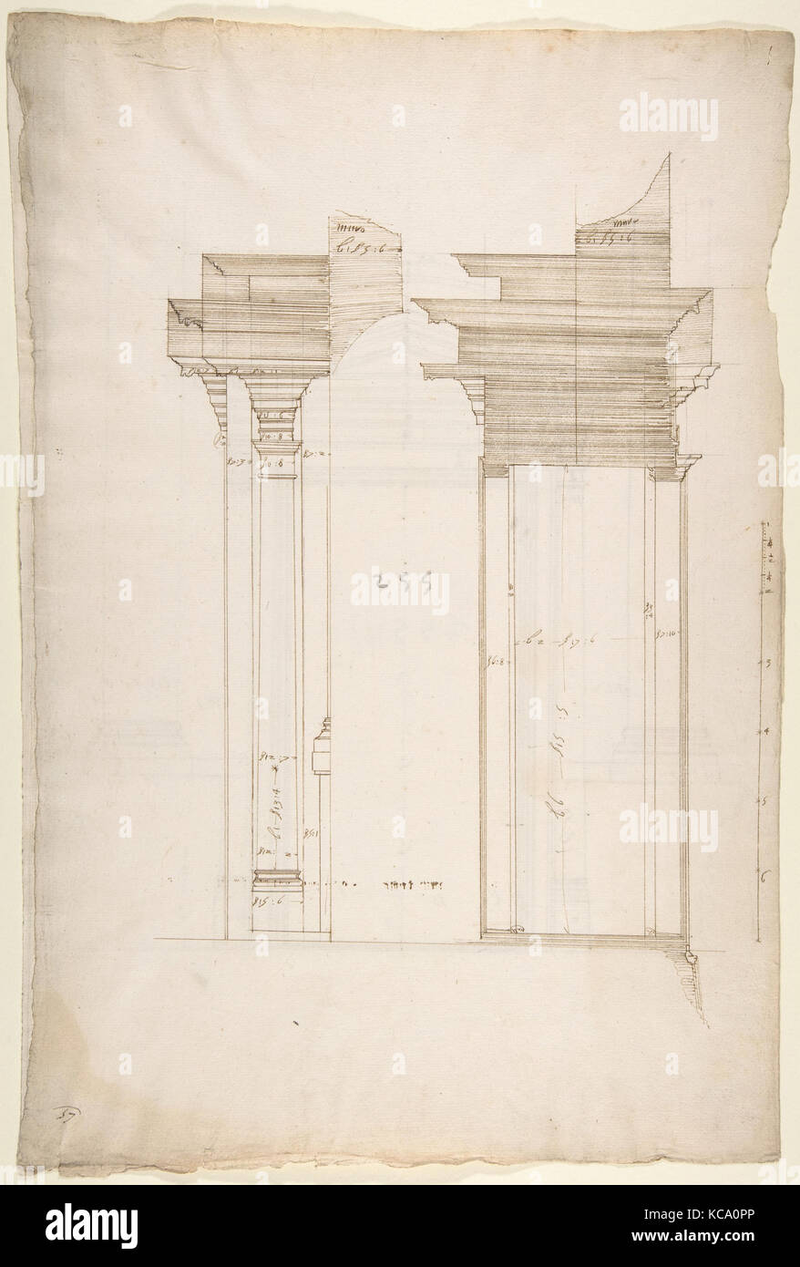 San Lorenzo, Library, portal, section (recto) San Lorenzo, Library ...