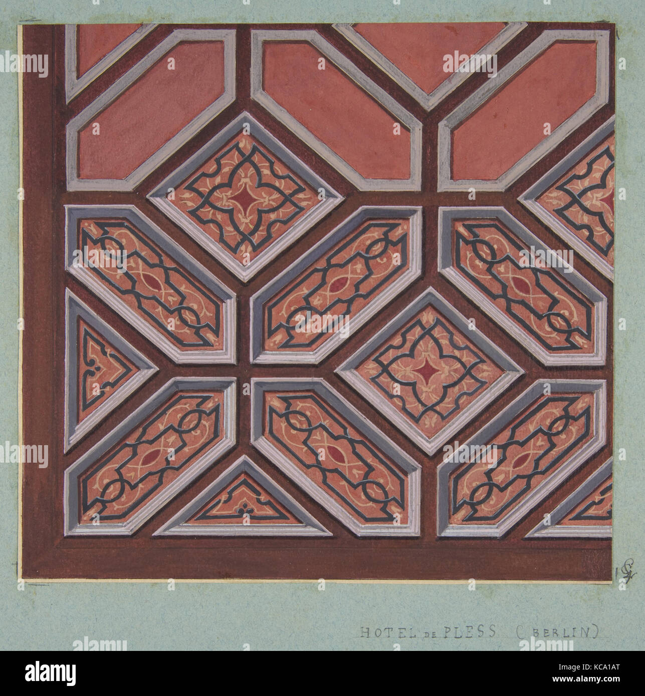 Design for Ceiling Decoration Hôtel de Pless, Berlin, Jules-Edmond ...