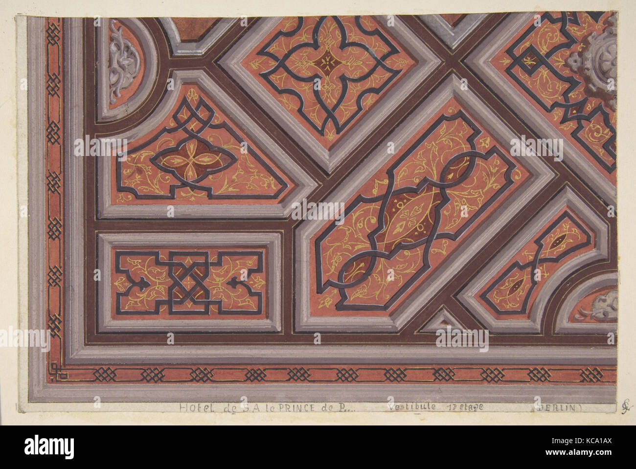 Design for the Decoration of the Ceiling in the Vestibule (Ier étage ...