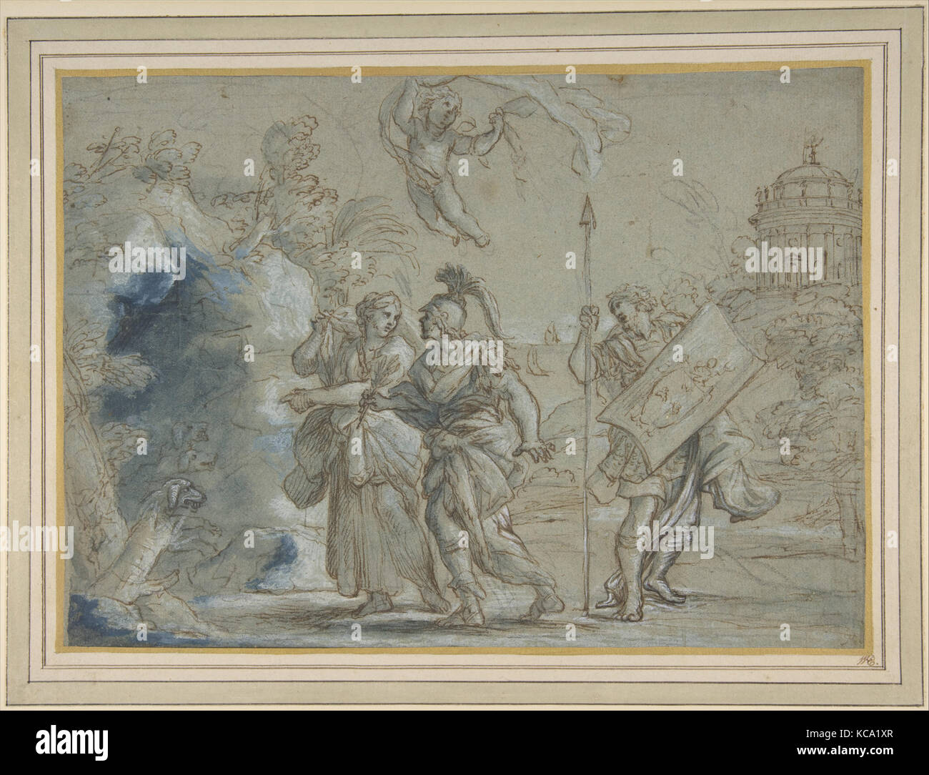 Aeneas and the Cumaean Sibyl Entering the Infernal Regions, Giovanni ...