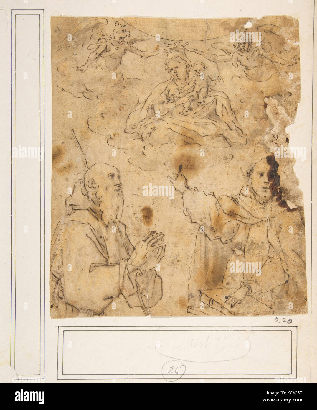 Virgin and Child with two angels appearing to two saints, Fabrizio ...