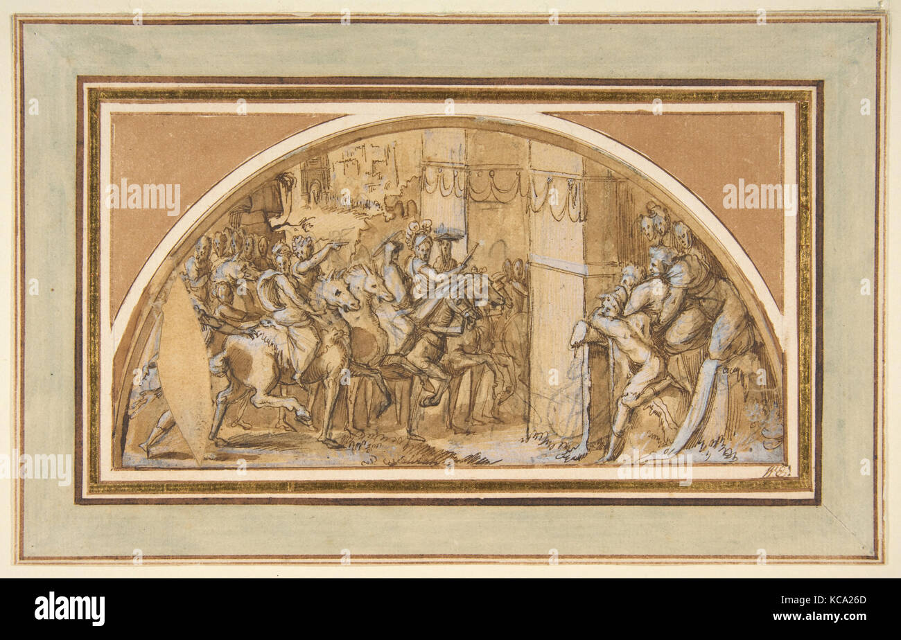 Triumphal Entry into a City, Francesco Salviati, 1530s Stock Photo - Alamy