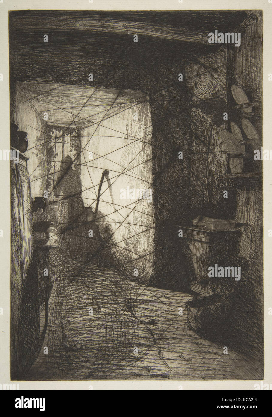 The Kitchen, James McNeill Whistler, 1858 republished 1885 Stock Photo ...