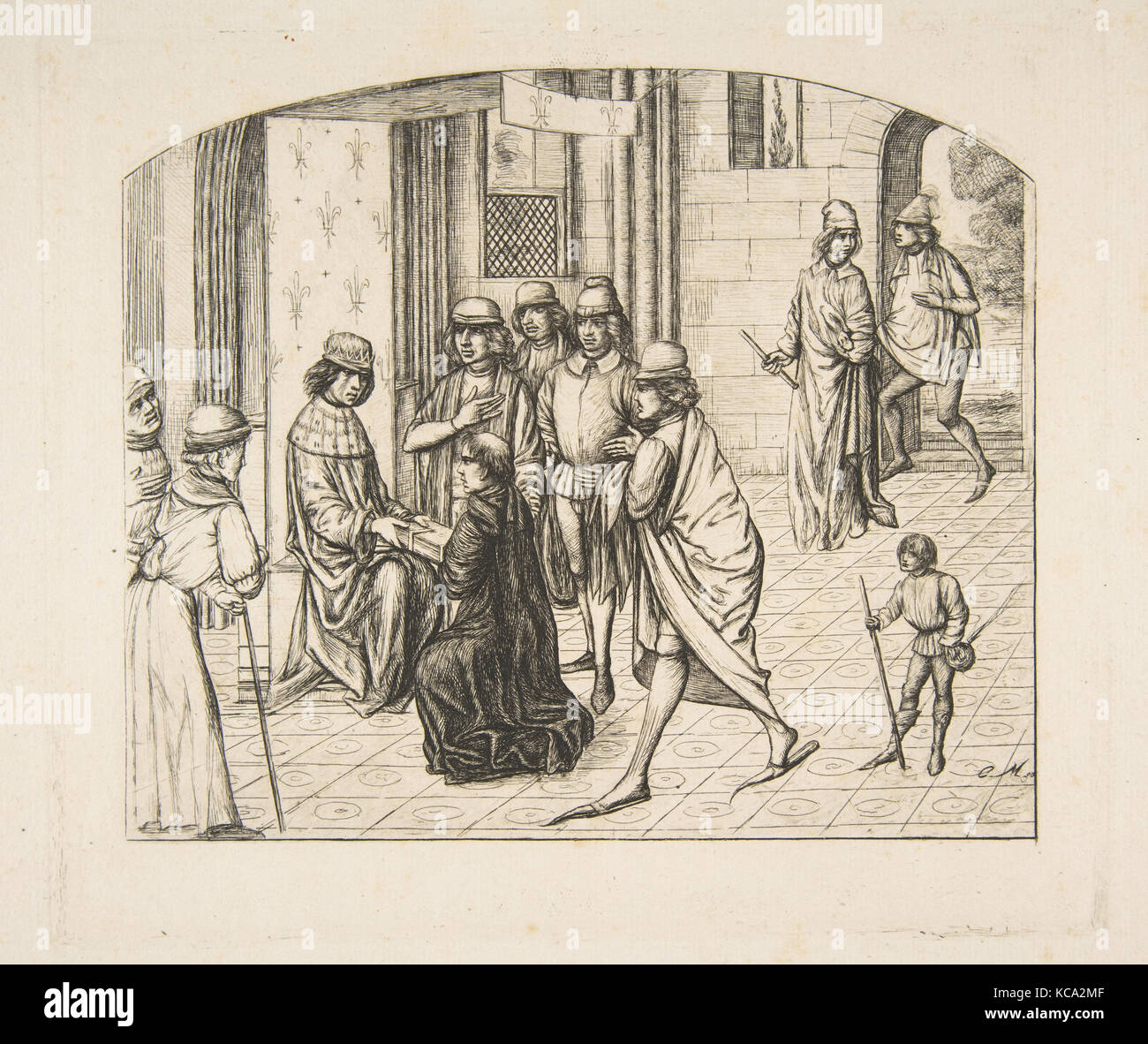 Presentation of Valerius Maximus to King Louis XI, Charles Meryon, 1862 ...